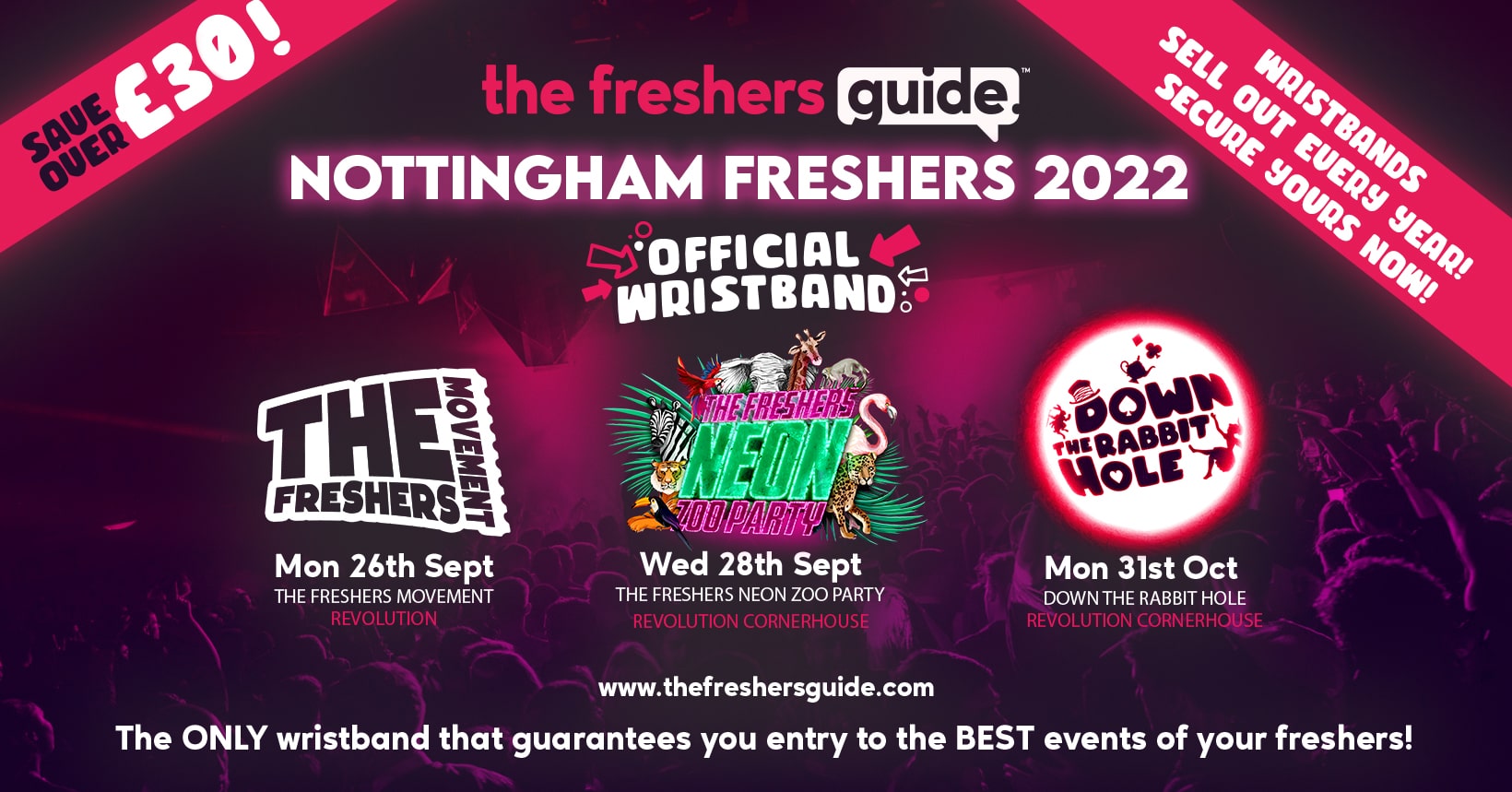 Nottingham Freshers Guide Wristband Bundle 2022 | The OFFICIAL ...