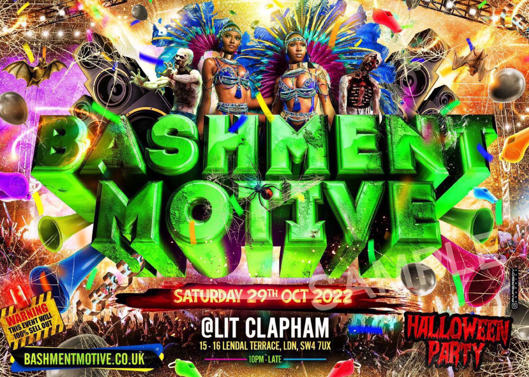 Bashment Motive - Clapham Halloween Party at Lit, London on 29th Oct ...