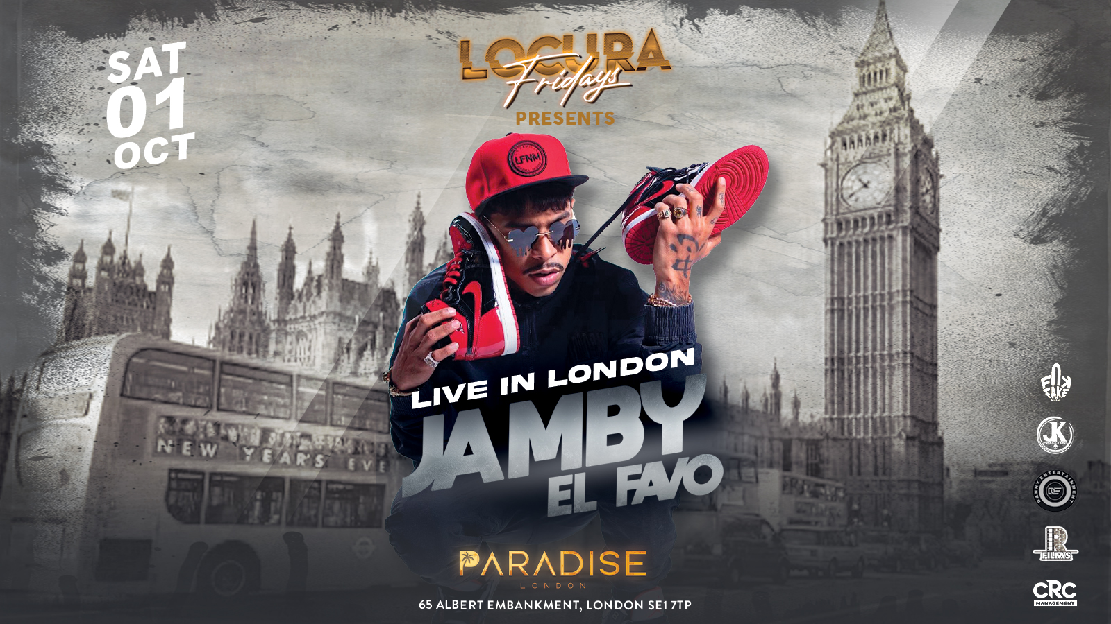 JAMBY EL FAVO EXCLUSIVE CONCERT @PARADISE at Paradise London Nightclub ...