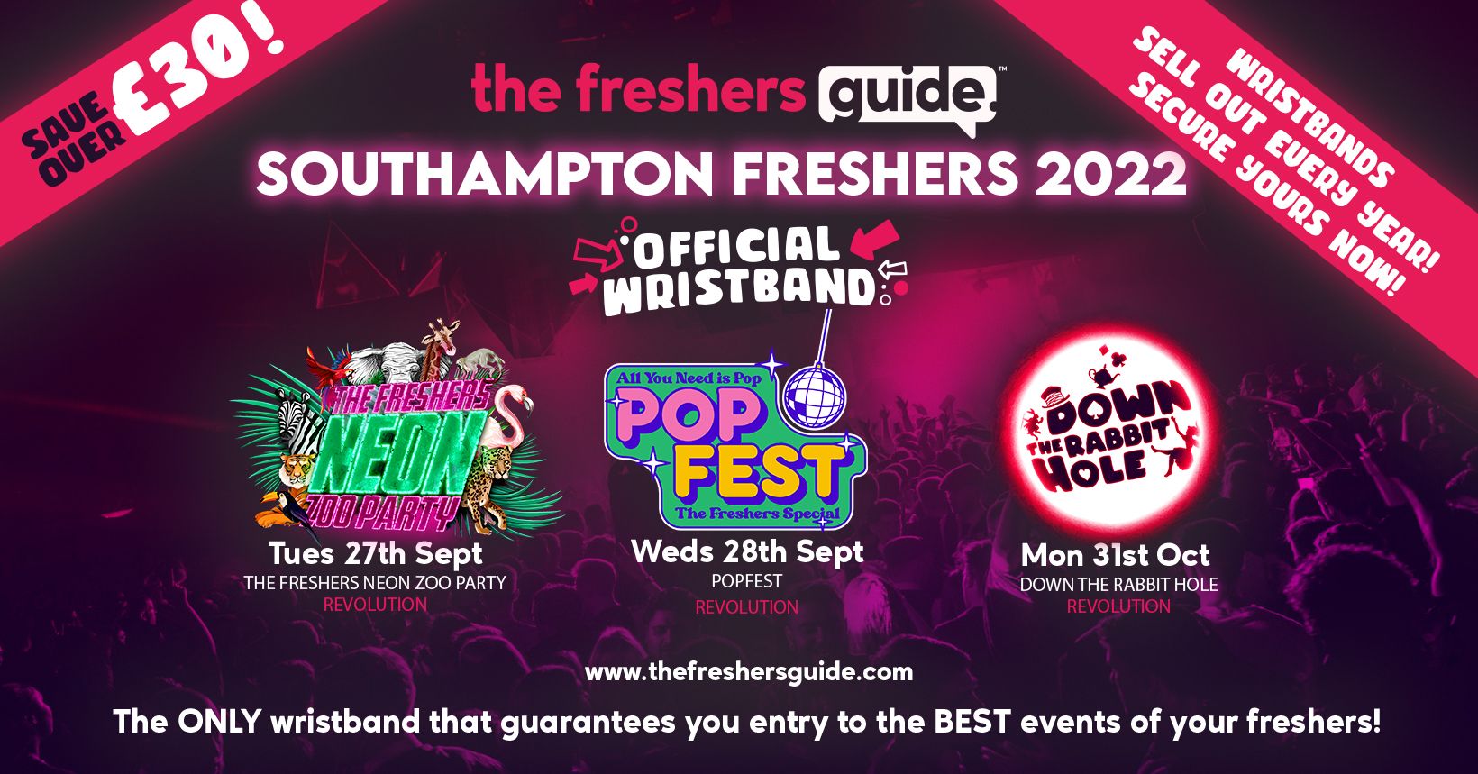 Southampton Freshers Guide Wristband Bundle 2022 | The OFFICIAL ...