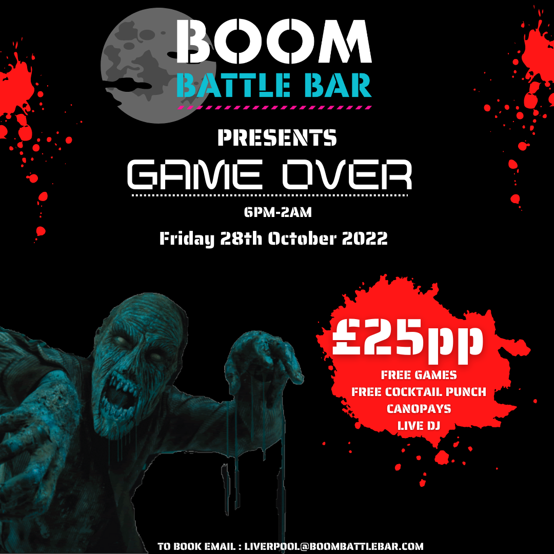 Game Over at Boom Battle Bar Liverpool, Liverpool on 28th Oct 2022 ...