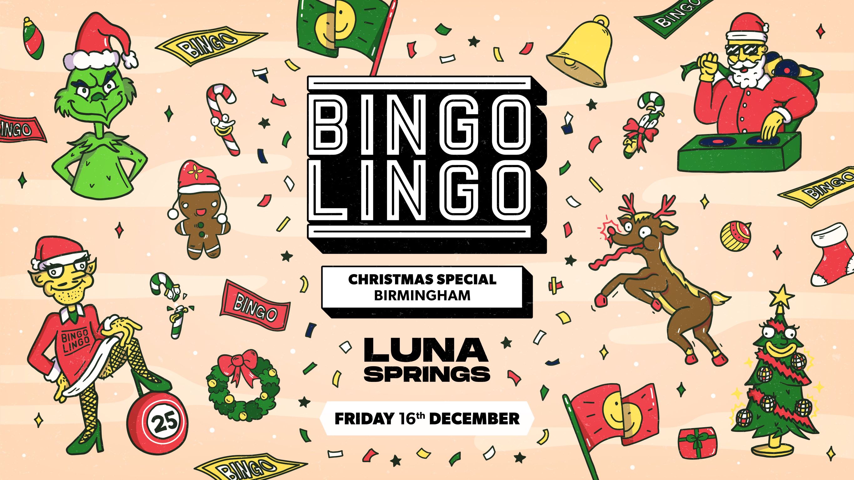 LUNA SPRINGS: Bingo Lingo Christmas Special at Luna Springs, Birmingham ...