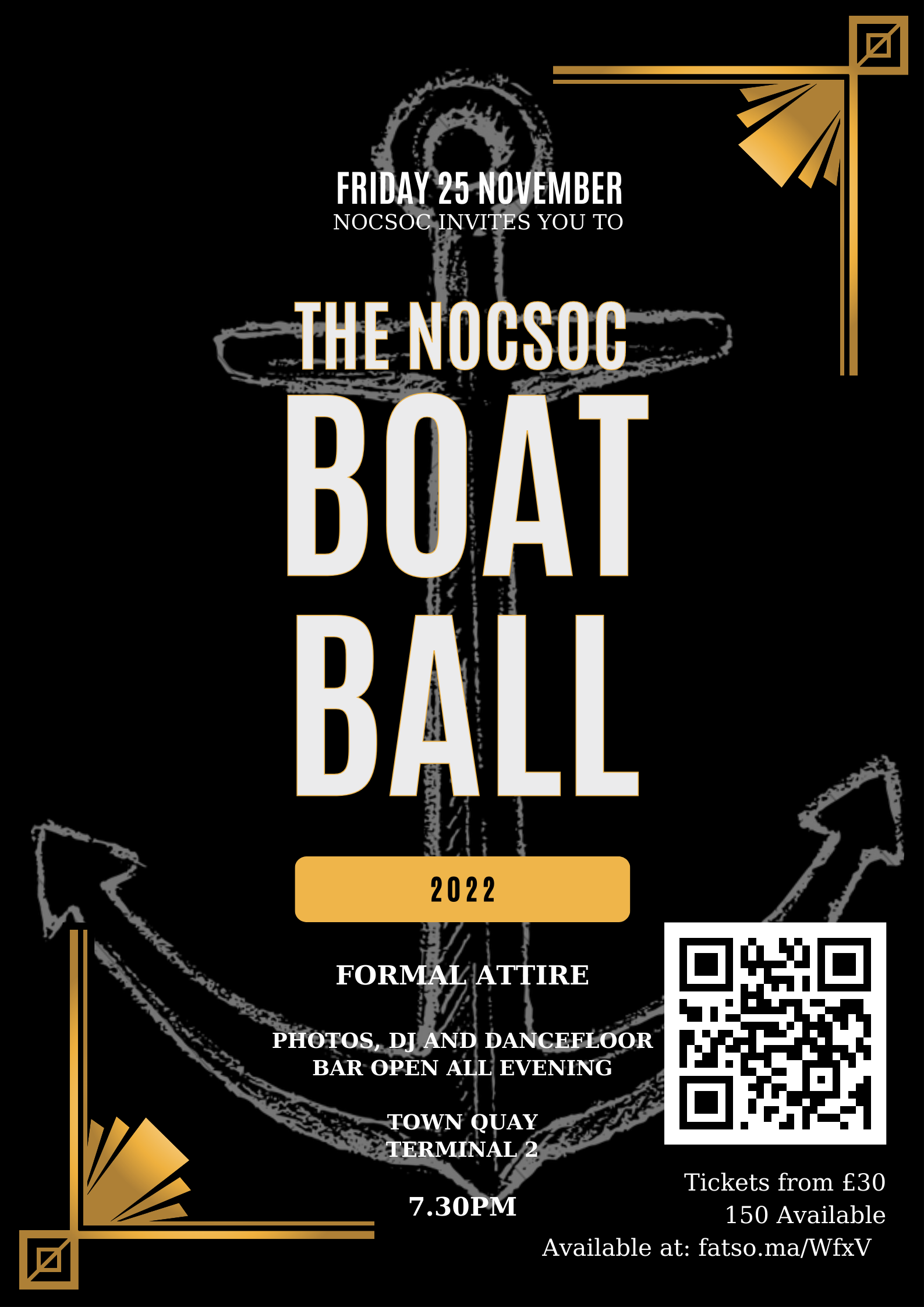 NocSoc Boat Ball 2022 at Red Funnel Red Jet, Southampton on 25th Nov ...