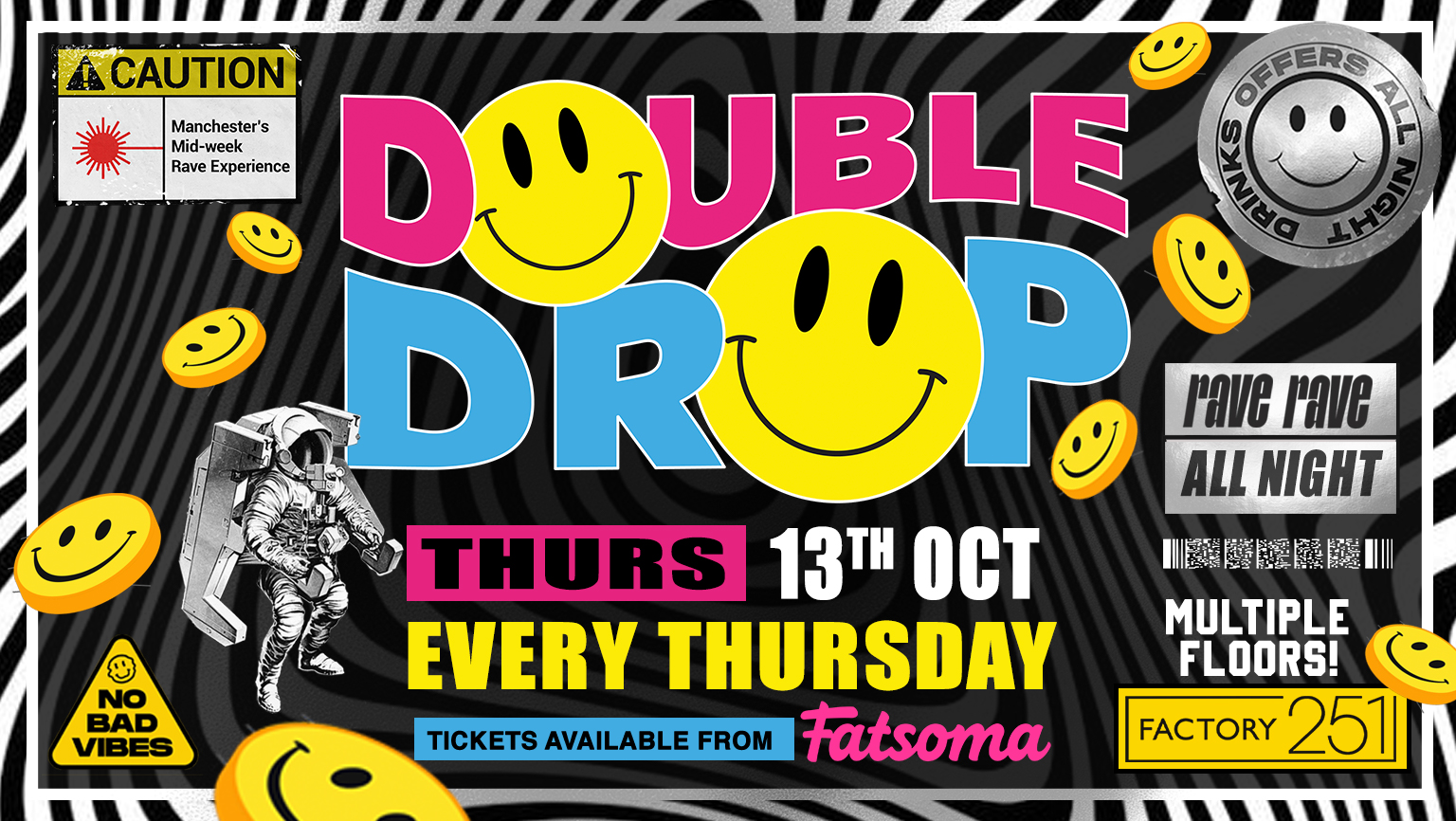 DOUBLE DROP ⚠️ FACTORY | MCR'S BIGGEST RAVE THURSDAY 🚧 at FAC251 ...
