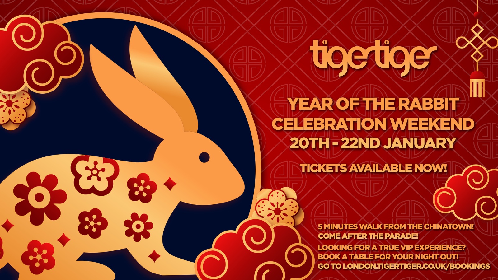 VIP Fridays - Year of the Rabbit Celebrations Edition at Tiger Tiger London. 29 Haymarket ...