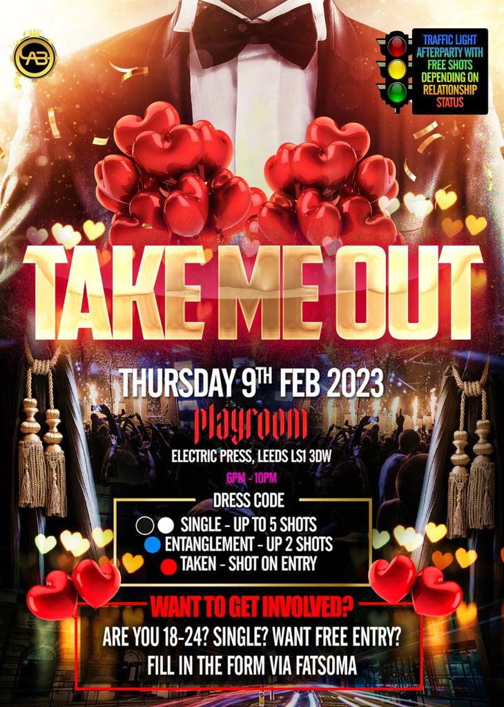 Take Me Out Afterparty Leeds At Playroom Leeds Leeds On 9th Feb 2023 Fatsoma