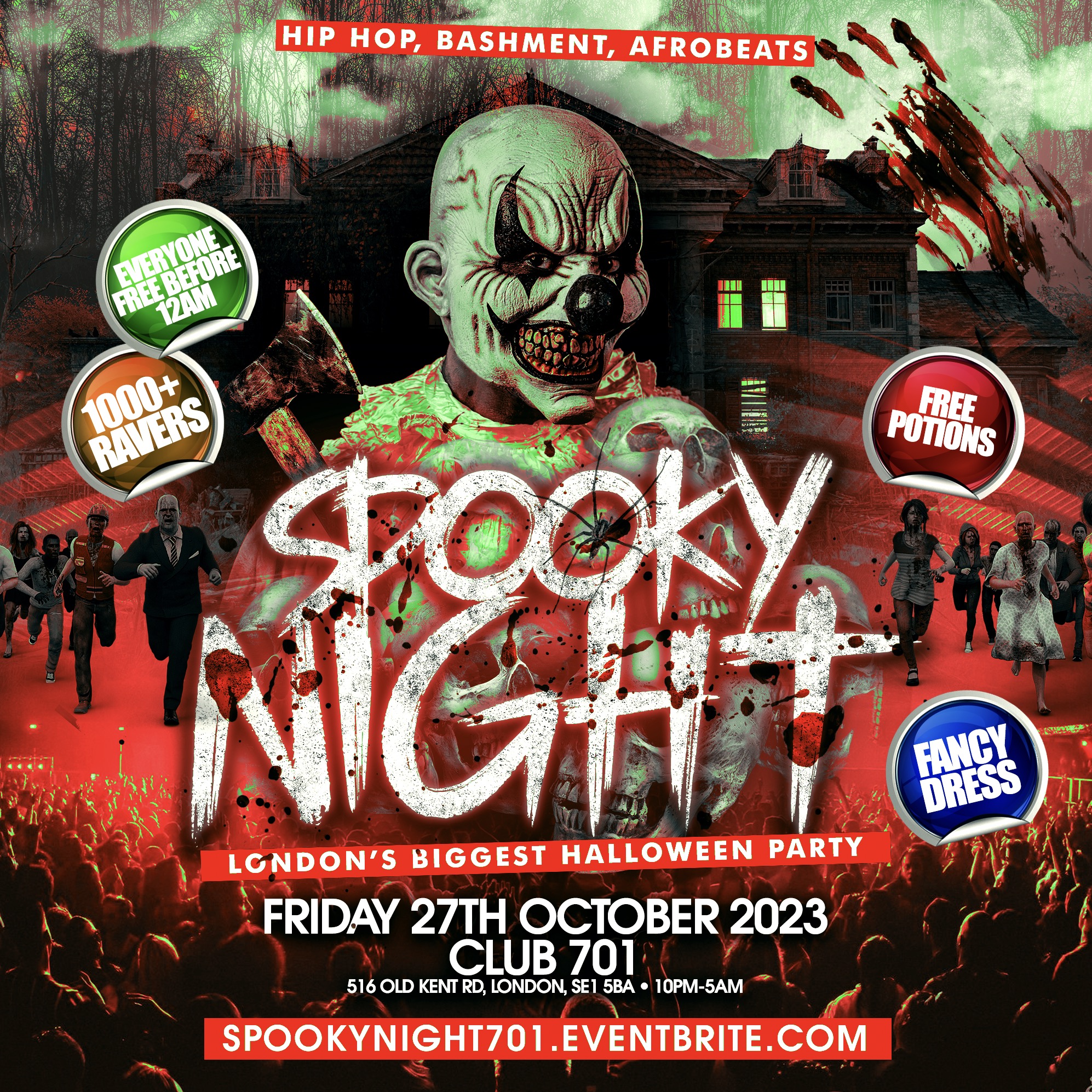 Spooky Night Halloween Party - Everyone Free Before 12AM at Club 701 ...