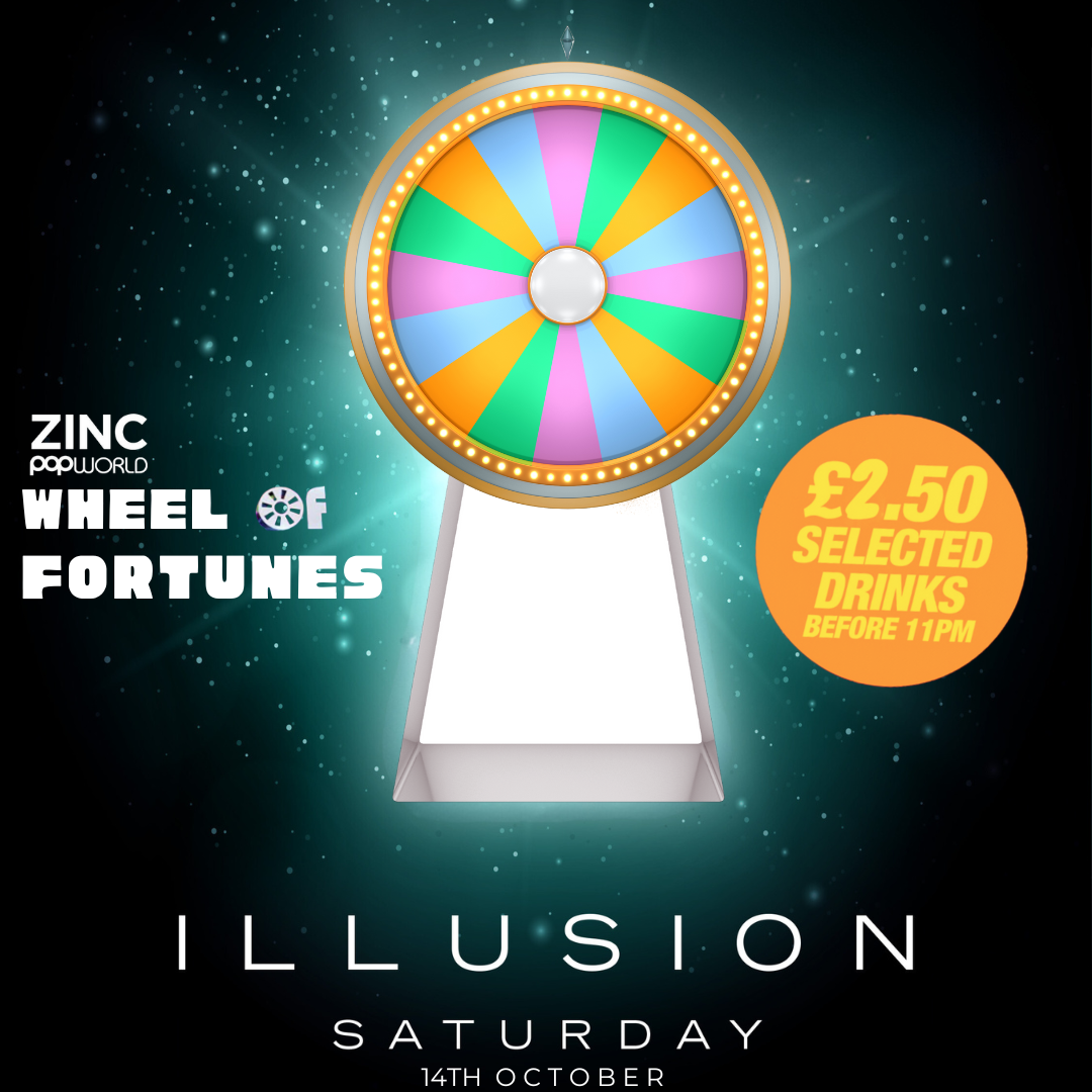 Illusion - Wheel of Fortune! at Zinc & Popworld Fleet, Fleet on 14th ...