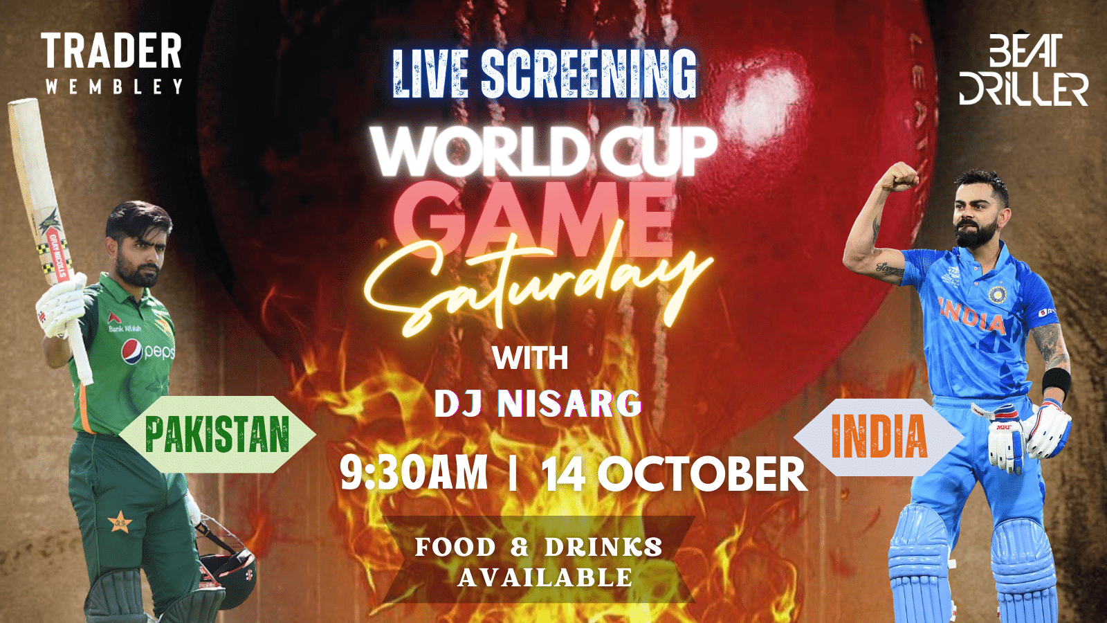IND v PAK : ICC Men's World Cup 2023 Cricket LIVE Screening with DJ ...