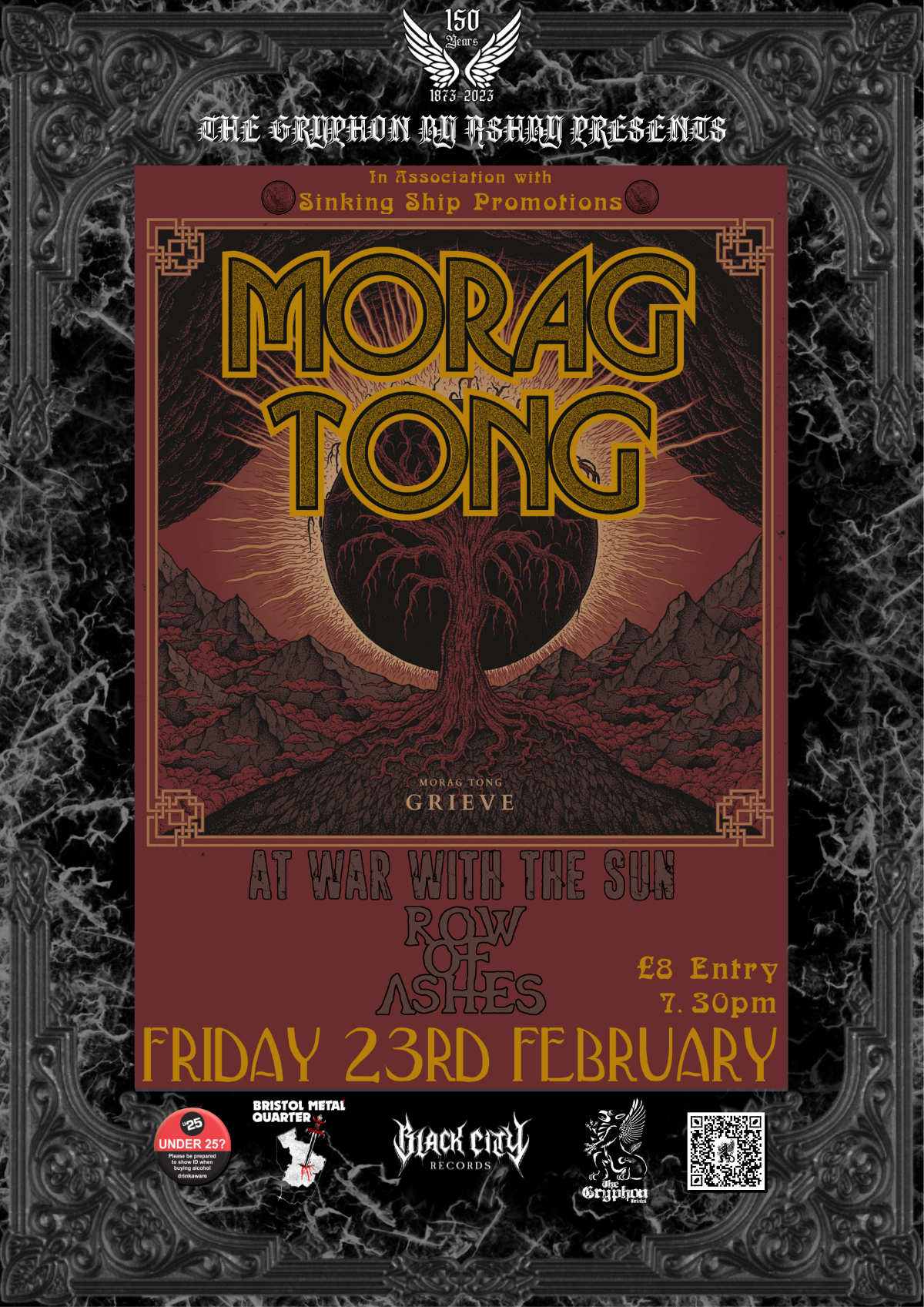 MORAG TONG, AT WAR WITH THE SUN, & ROW OF ASHES @ THE GRYPHON at The ...