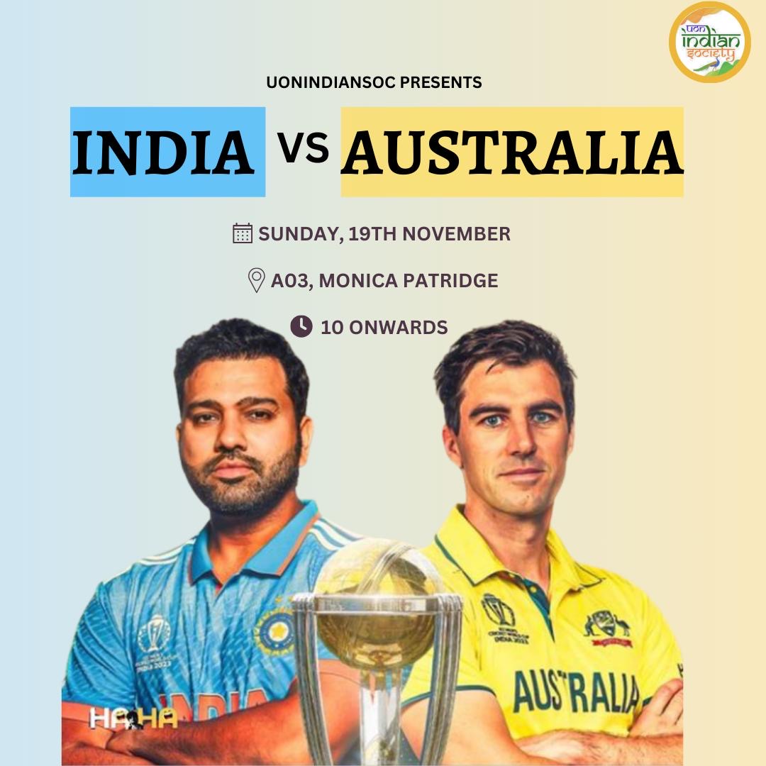 ODI CRICKET WORLD CUP FINALS - INDIA VS AUSTRALIA at Monica Partridge ...