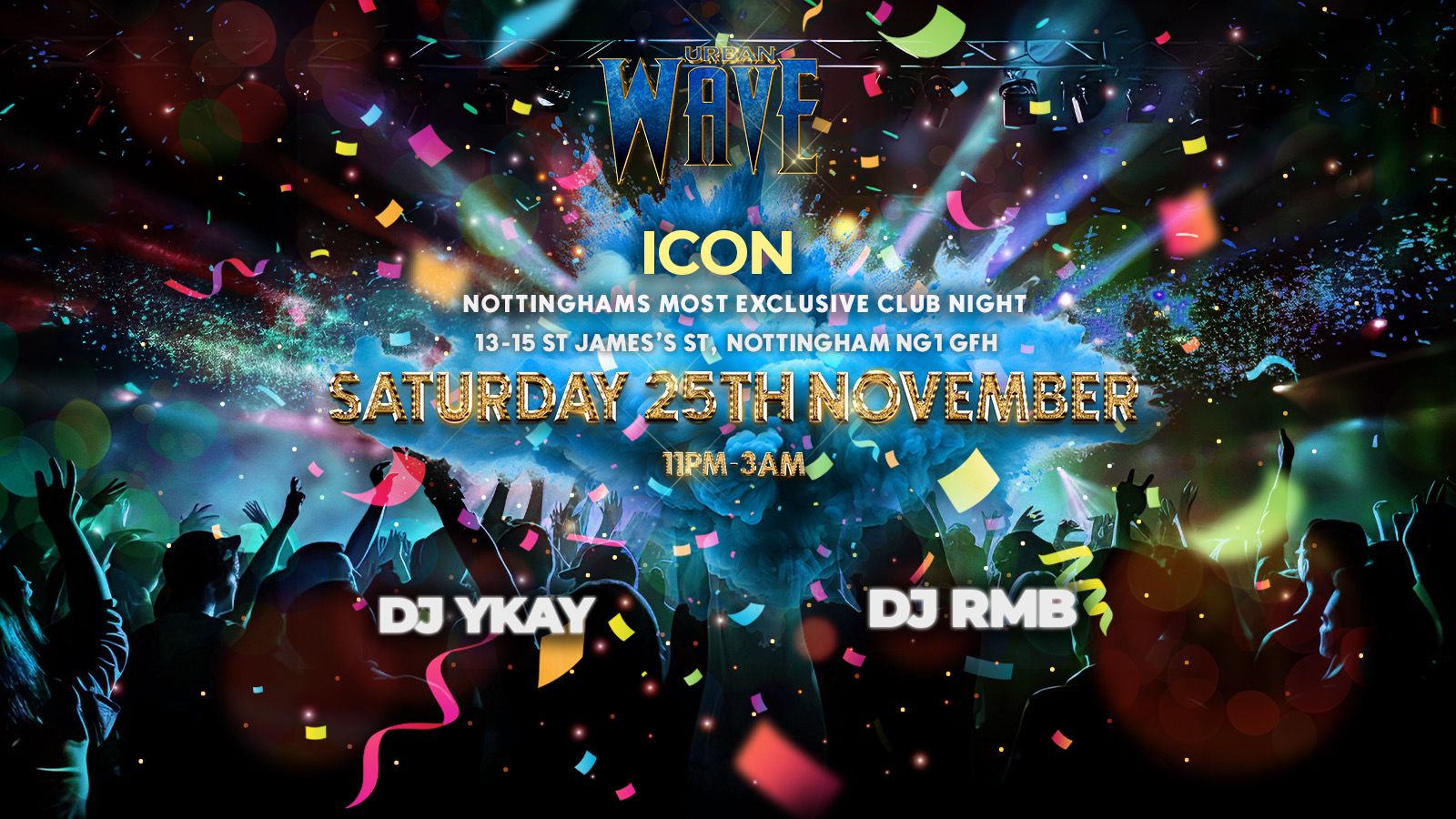 URBAN WAVE SATURDAYS | ICON at ICON, Nottingham on 25th Nov 2023 | Fatsoma