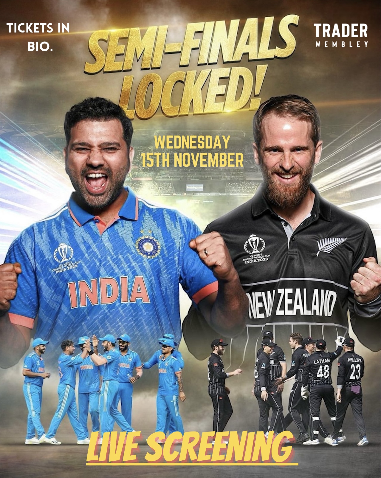 CWC23 Semi Final 1: India Vs New Zealand Epic Showdown at TRADER ...