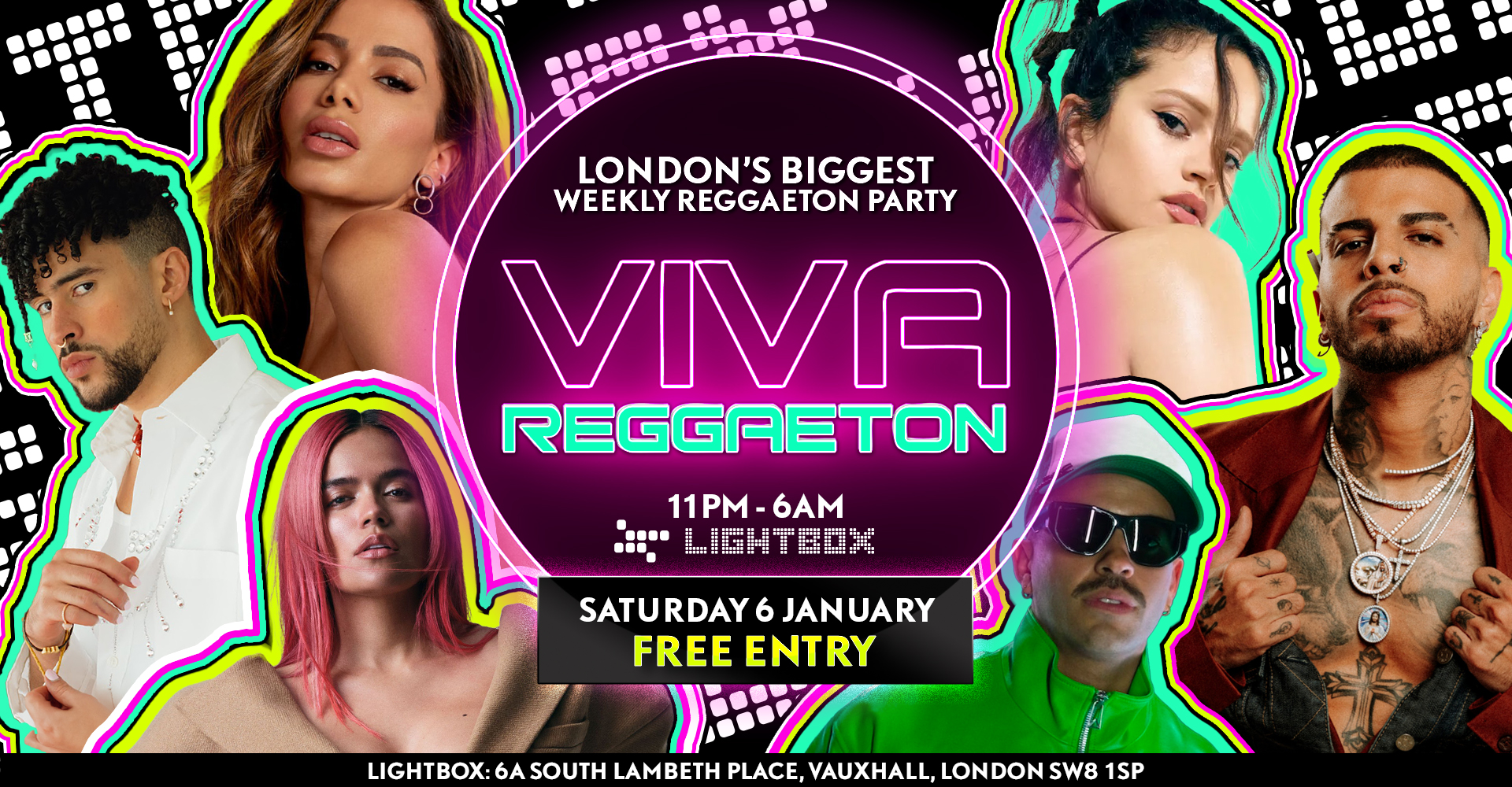 FREE ENTRY - REGGAETON All Night Long at Lightbox, London on 6th Jan | Fatsoma