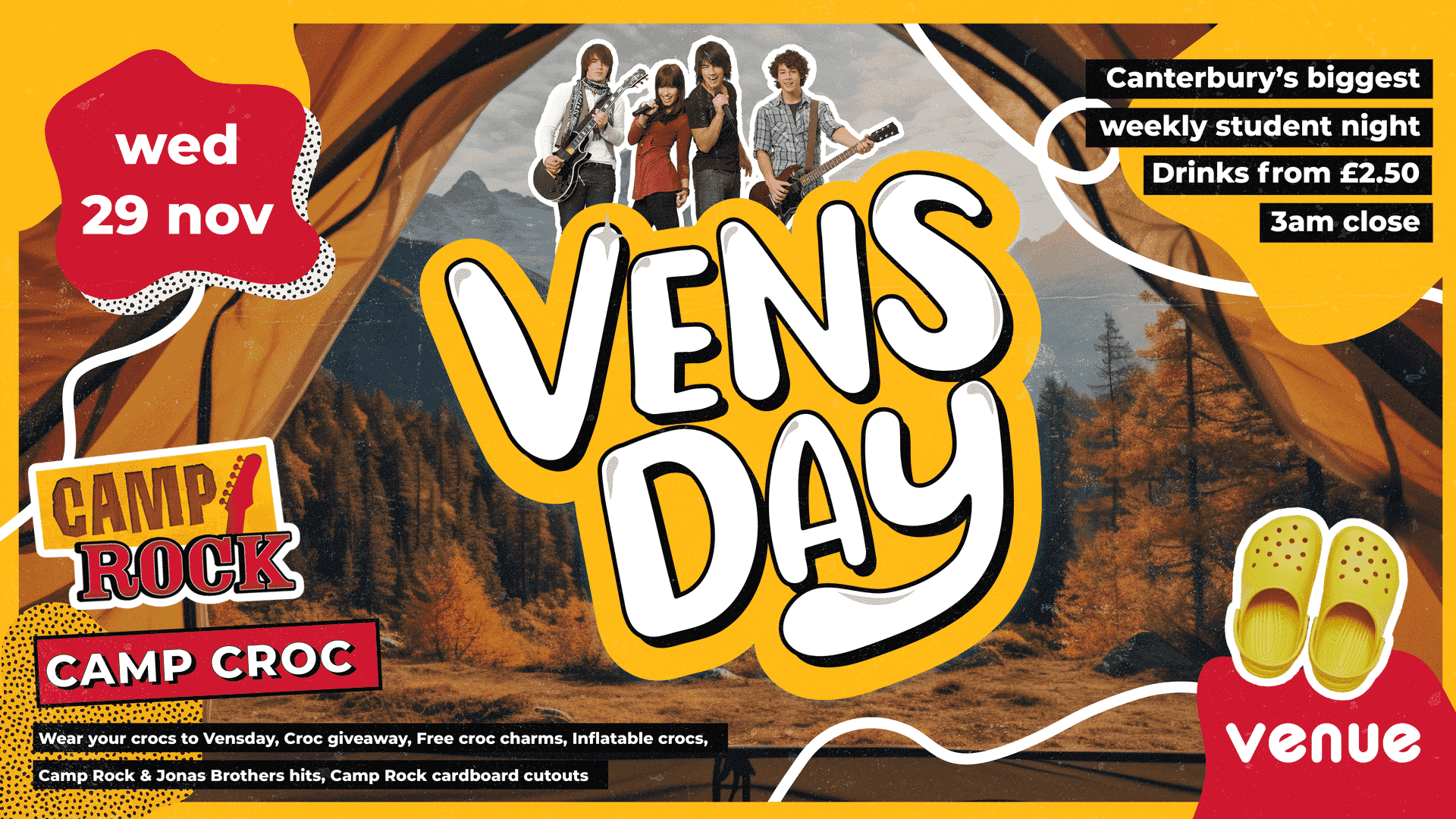 VENSDAY - CAMP CROC at The Venue, Canterbury on 29th Nov 2023 | Fatsoma