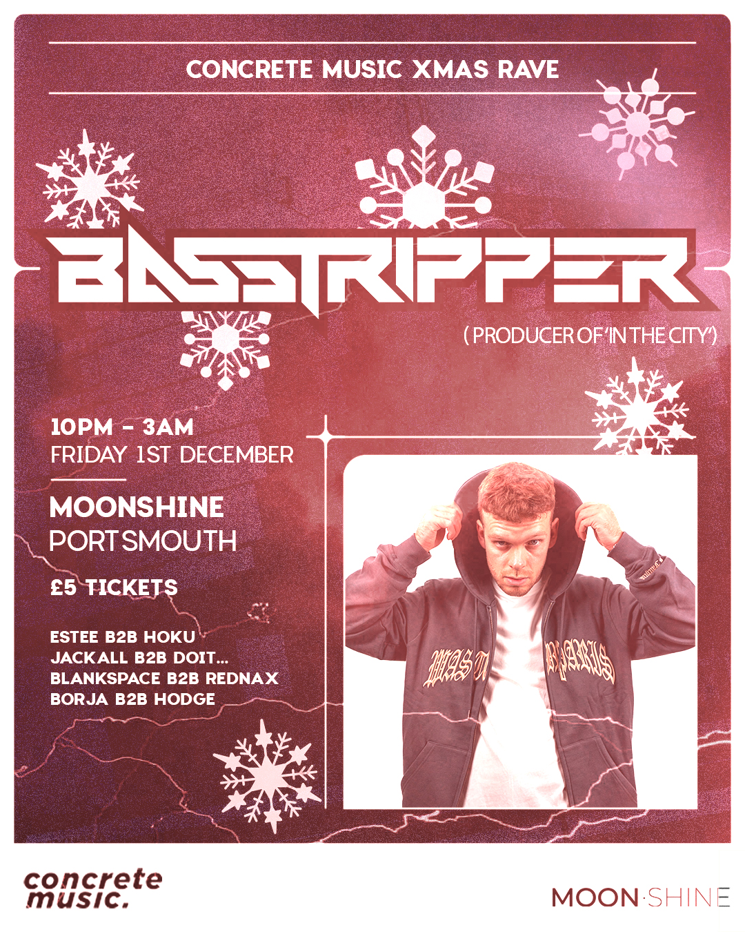 Basstripper - DnB Xmas Rave at Moonshine nightclub & Prohibition ...