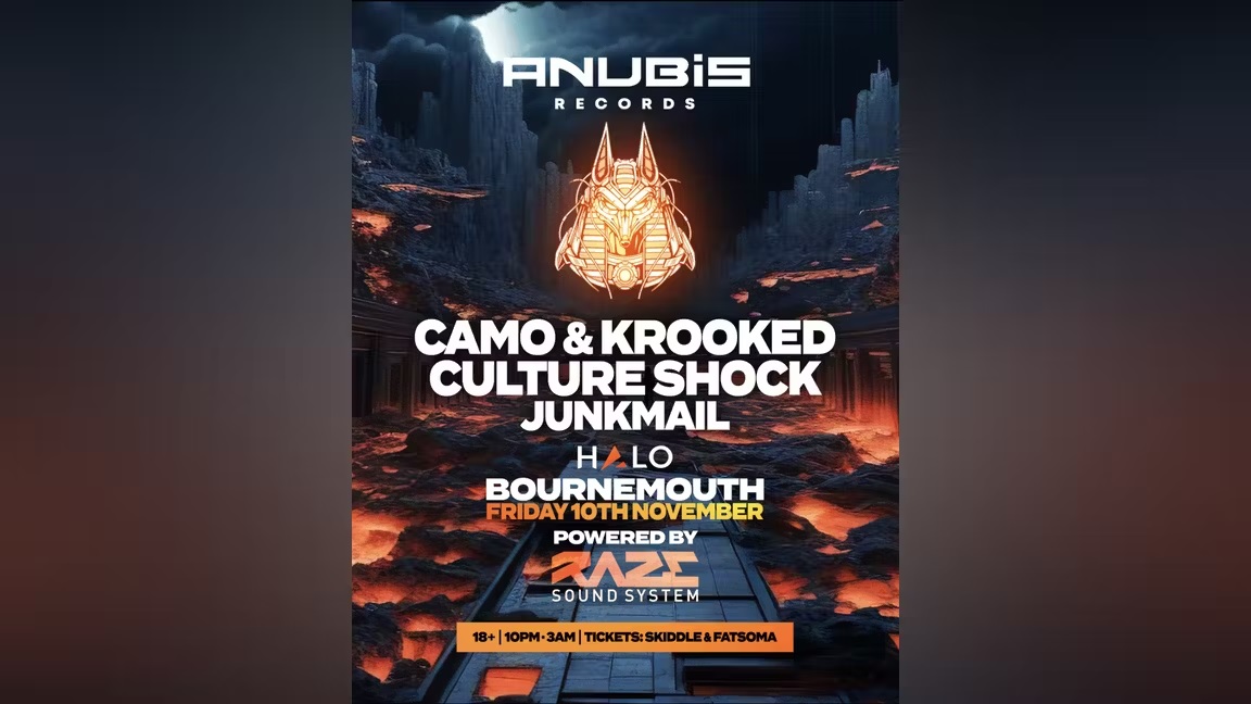 HALO x ANUBIS RECORDS PRESENT: CAMO & KROOKED, CULTURE SHOCK + MORE at Halo Nightclub ...