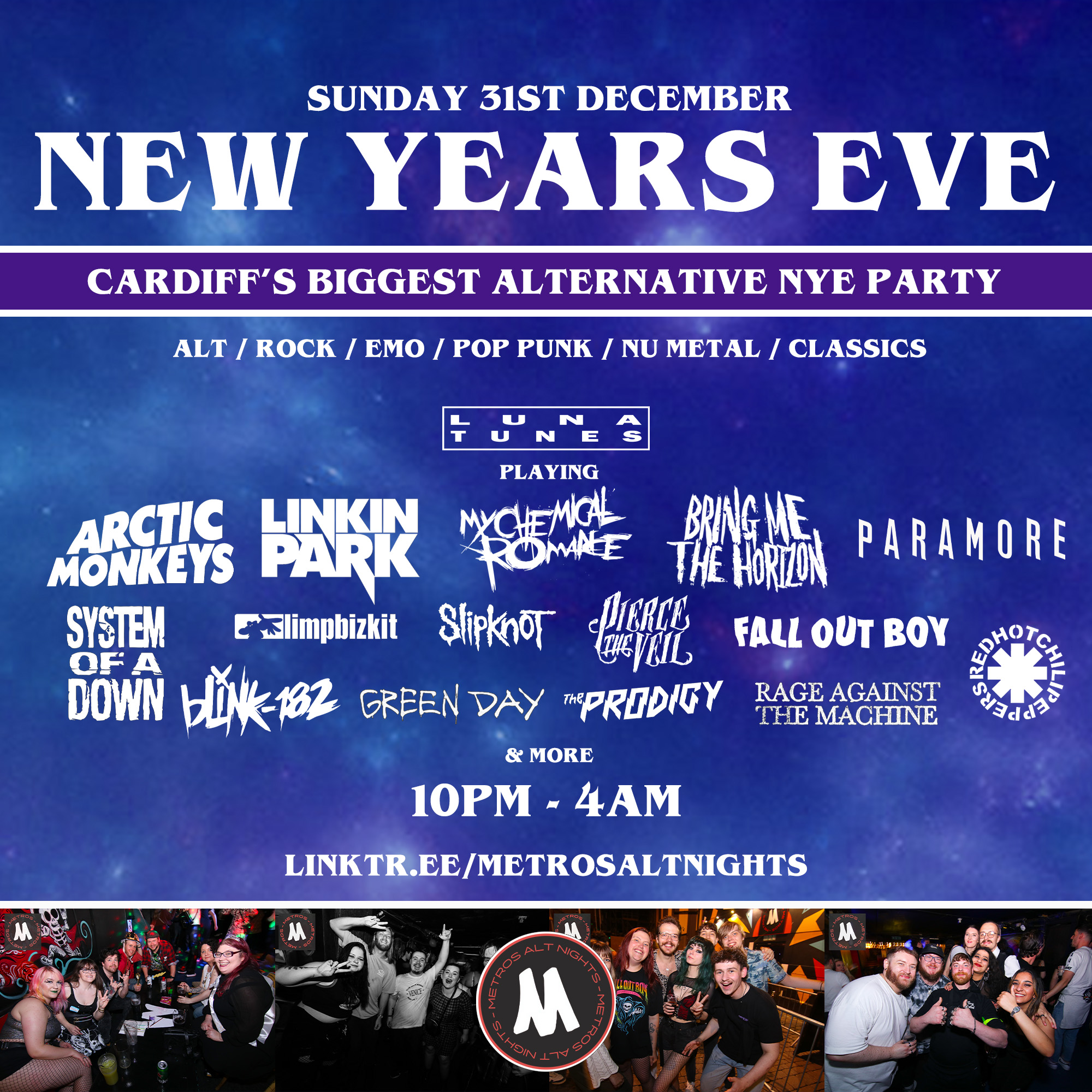 Metros New Years Eve Party - Sunday 31st December at Metros, Cardiff on ...