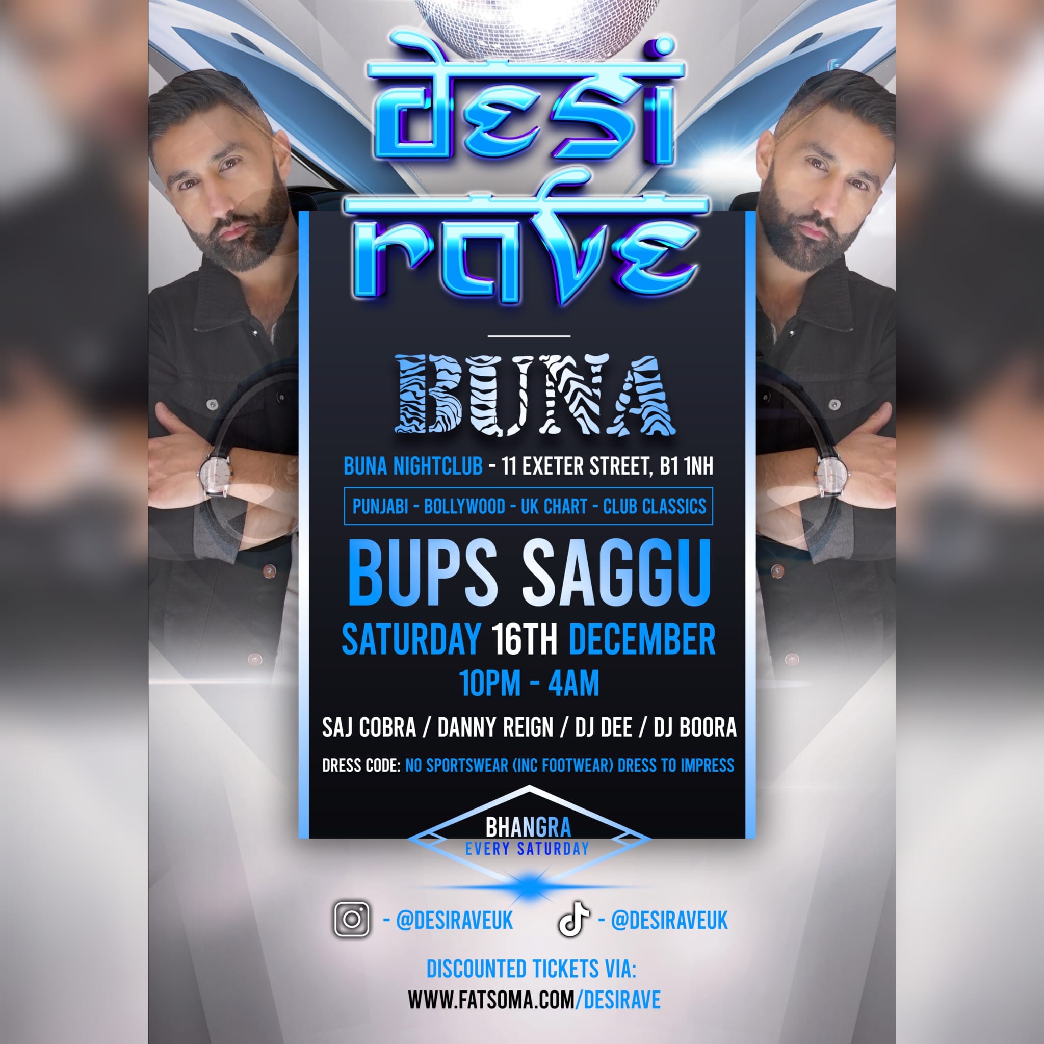 Desi Rave Presents Bups Saggu At Buna Lounge And Nightclub Birmingham On