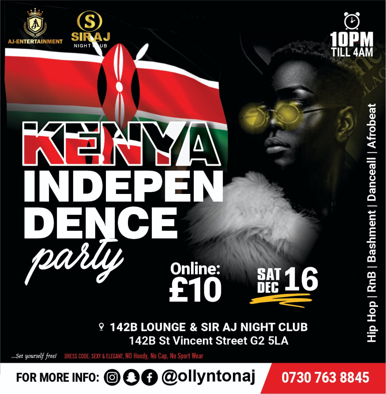 KENYA / TANZANIA INDEPENDENCE PARTY X 1 YR ANNIVERSARY HENNESSY 12.0 at ...