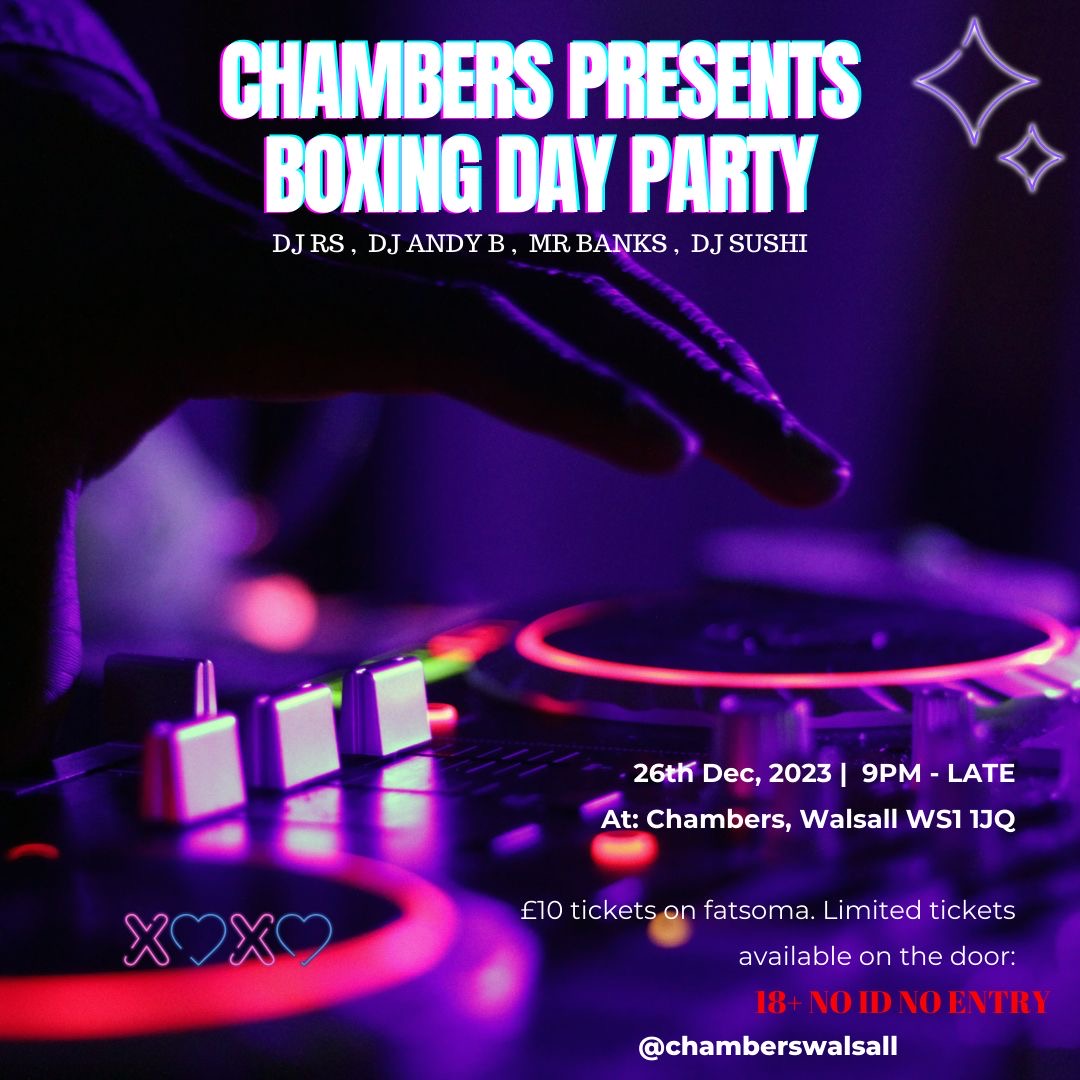 Chambers presents boxing night at The Chambers Club Walsall, Walsall on ...