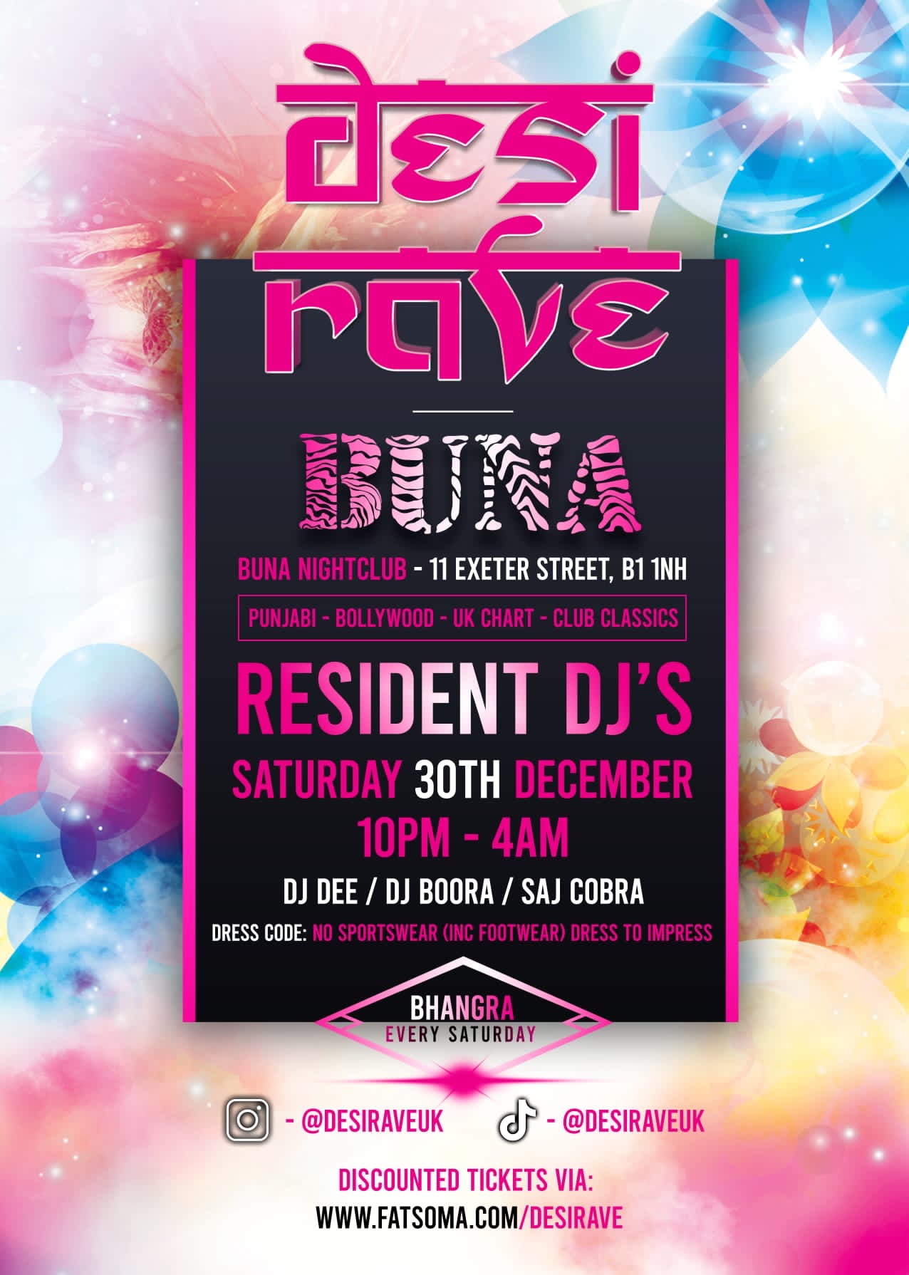 Desi Rave Presents Saj Cobra Live at BUNA Lounge & NightClub ...