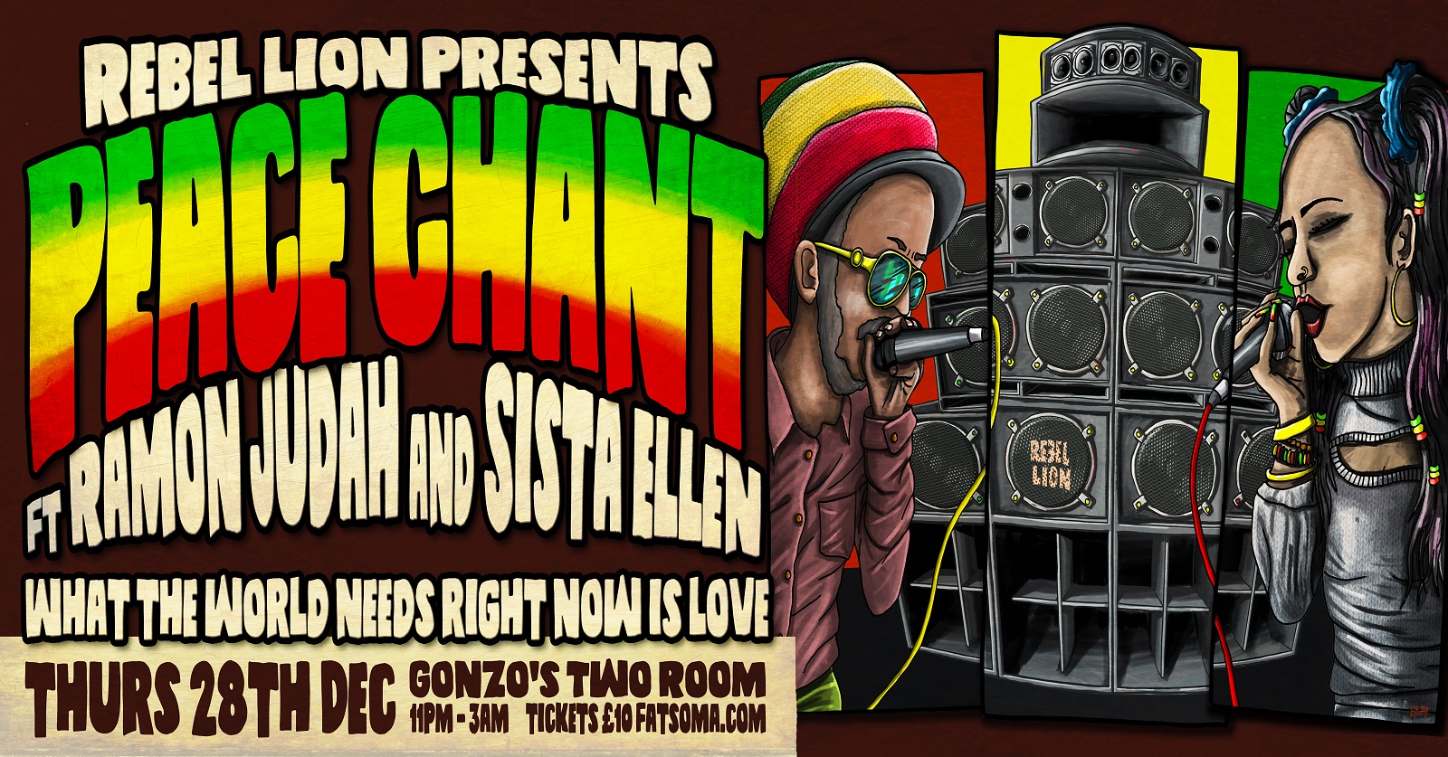 Peace Chant: Rebel Lion ft. Ramon Judah & Sista Ellen at Gonzo's Two ...