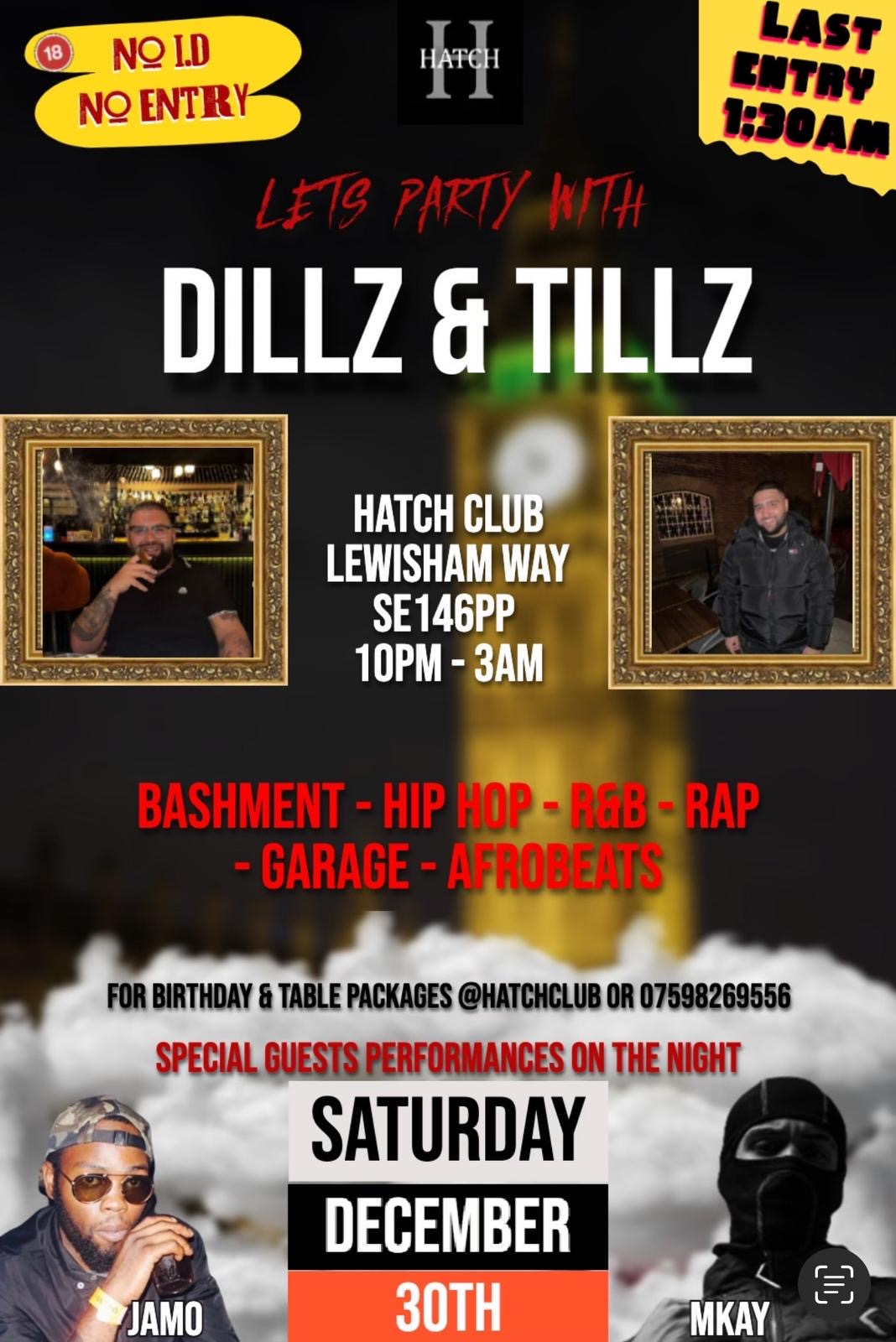 DILLZ AND TILLZ @ THE HATCH CLUB - SATURDAY 30TH DECEMBER at The Hatch ...
