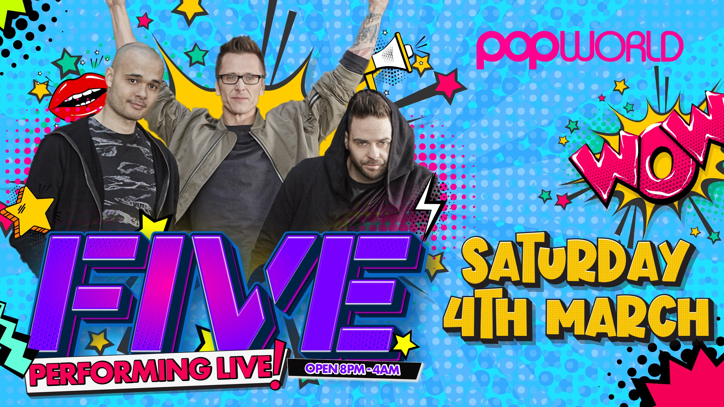 Five performing live 4th March at Popworld, Southend, Southend-on-Sea ...