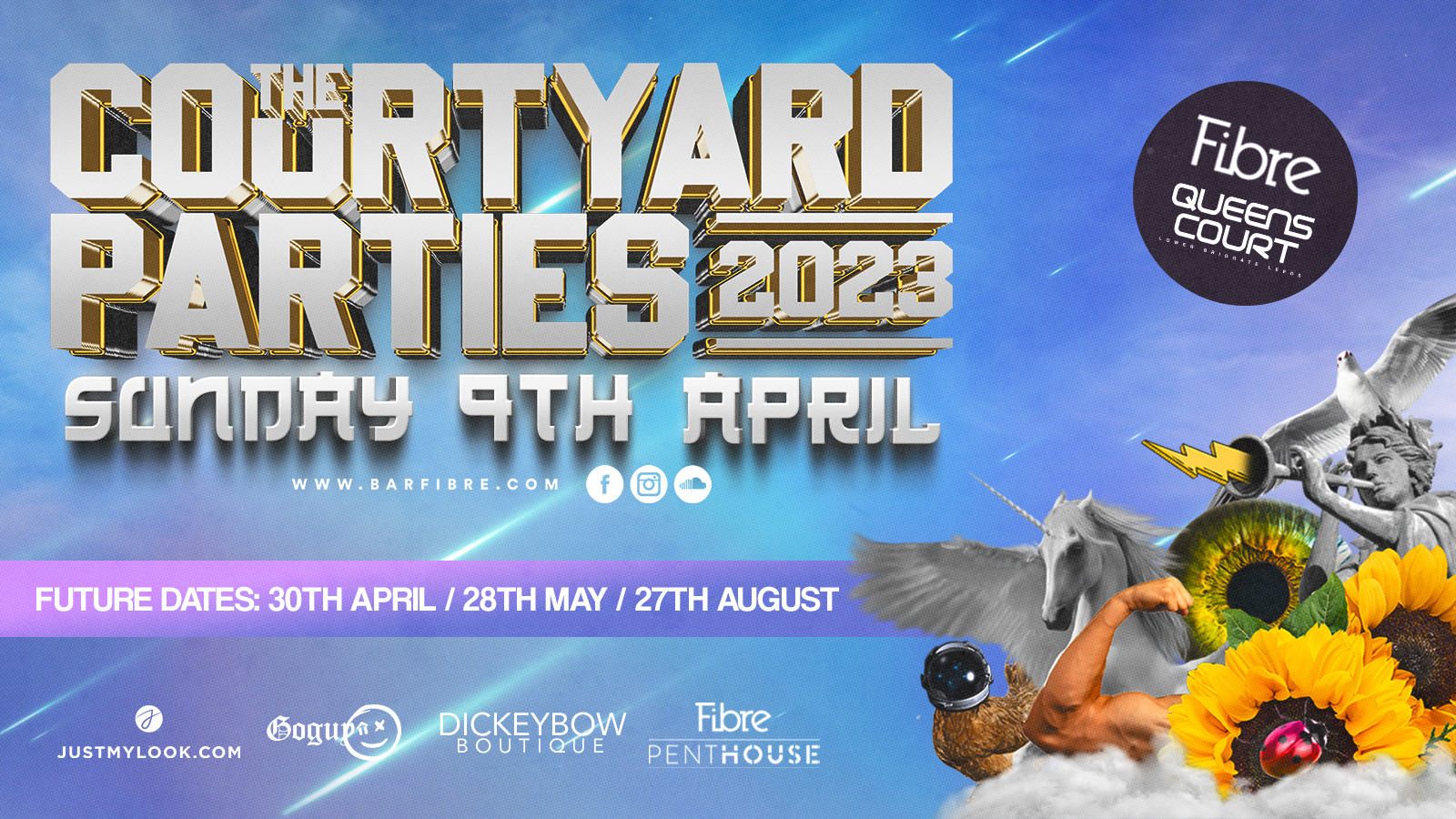 Courtyard Party - 9th of April 2023 at Bar Fibre and Queens Court ...