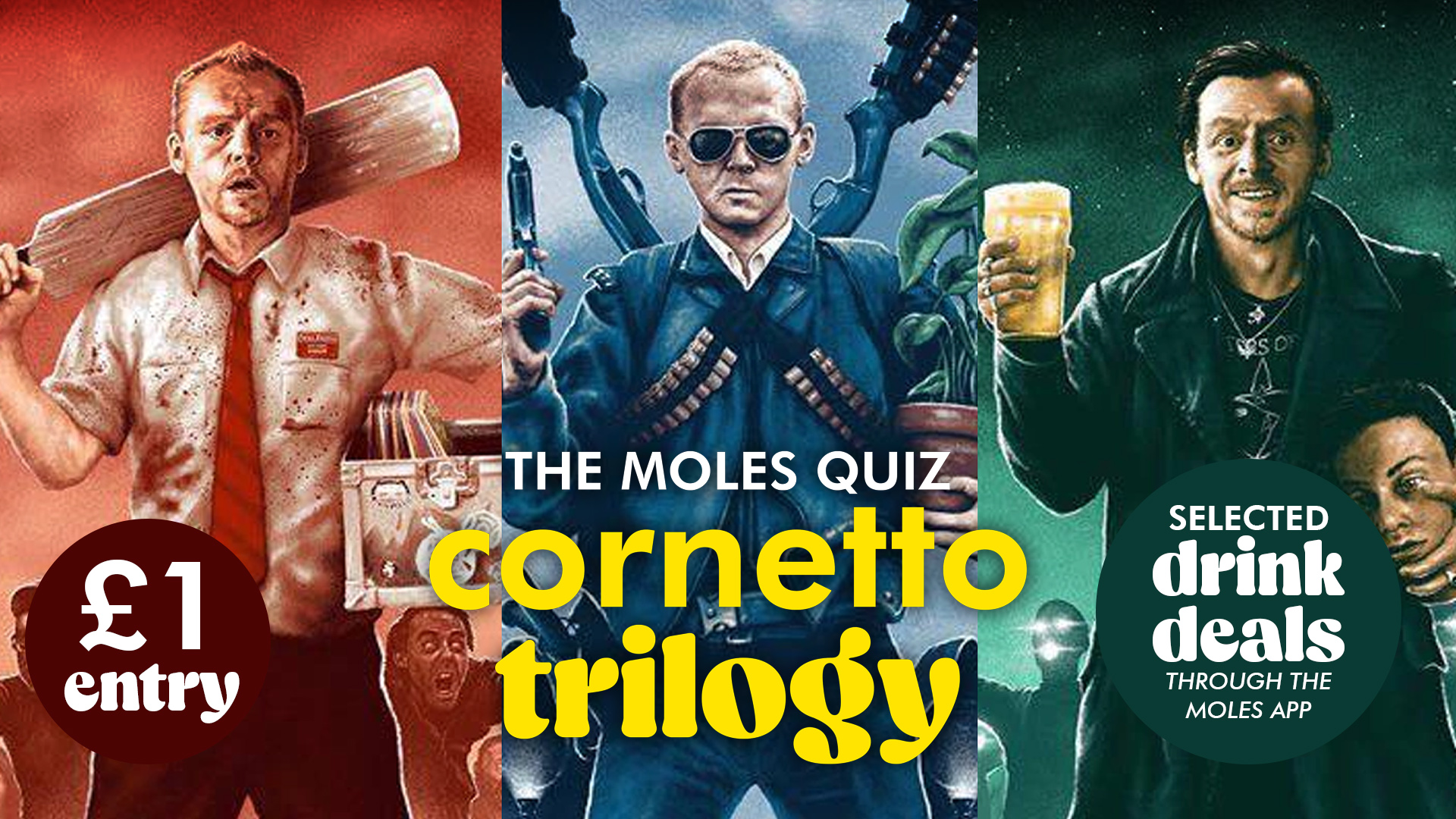The Moles Quiz - Cornetto Trilogy at Moles, Bath on 22nd Mar | Fatsoma