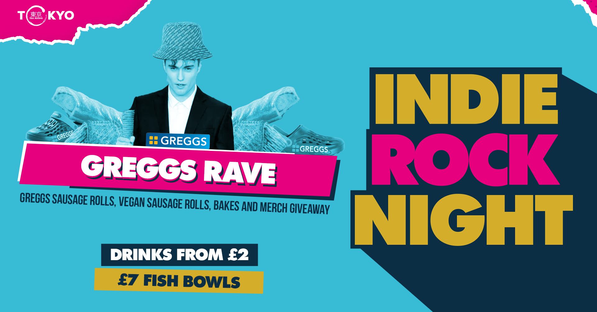 Indie Rock Night ∙ GREGGS RAVE *LAST 10 TICKETS* at Tokyo Tea Rooms ...