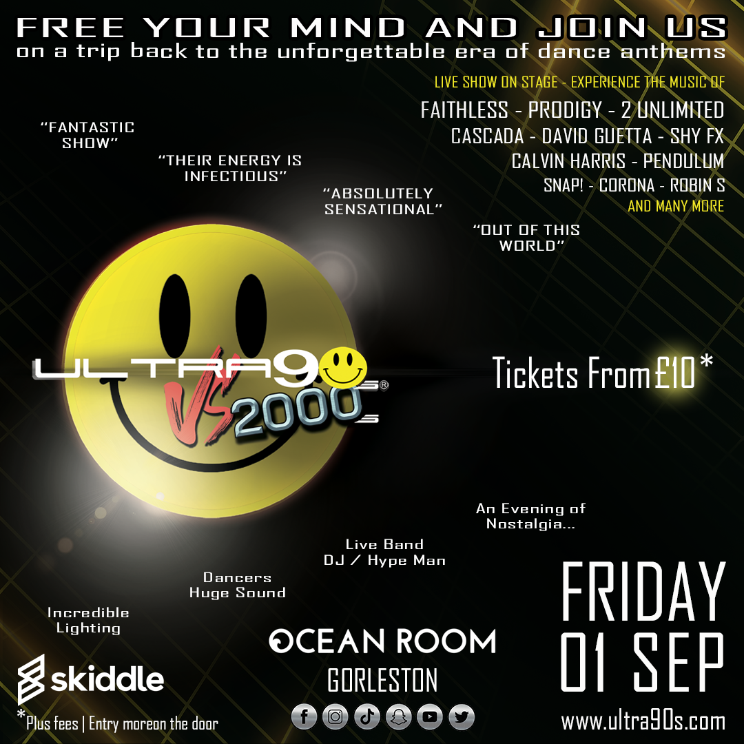 the ultra 90s vs 00s in night out at Ocean Room Entertainment Ltd ...