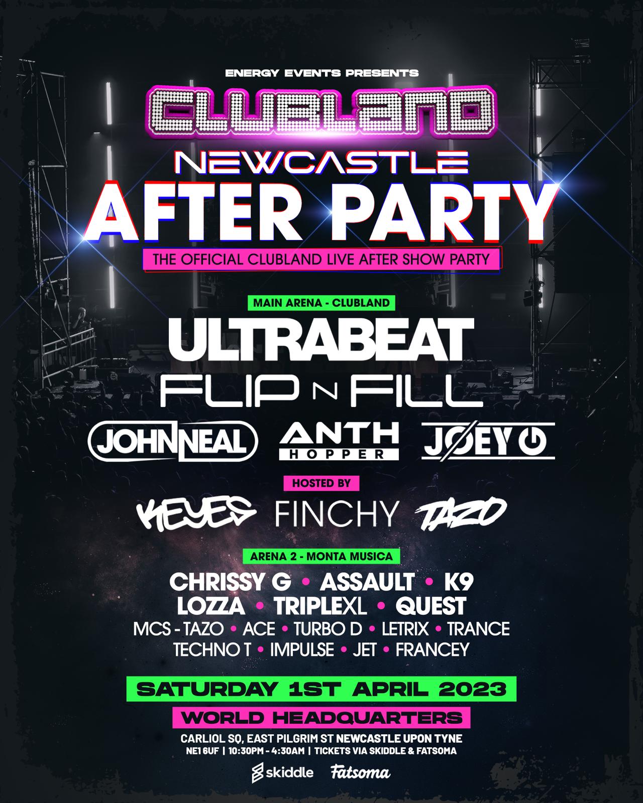 Monta Musica @ Clubland Newcastle (AFTER PARTY) at World HQ, East on ...