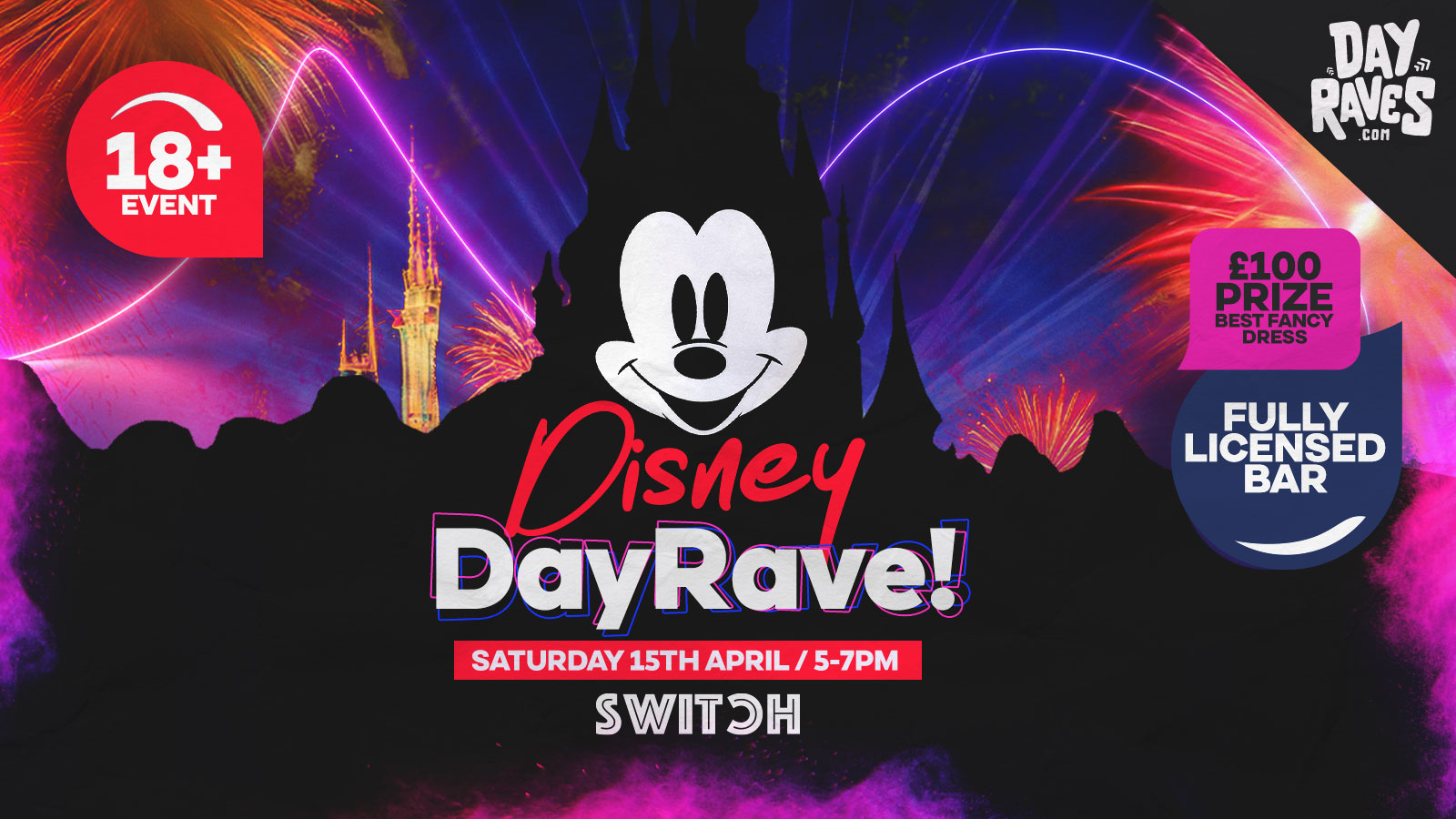 Disney Day Rave *Adults Only at Switch Nightclub, Preston on 15th Apr ...