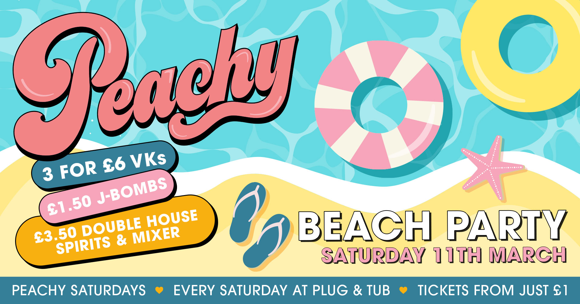 Peachy: Beach Party! at The Plug, Bath on 11th Mar 2023 | Fatsoma