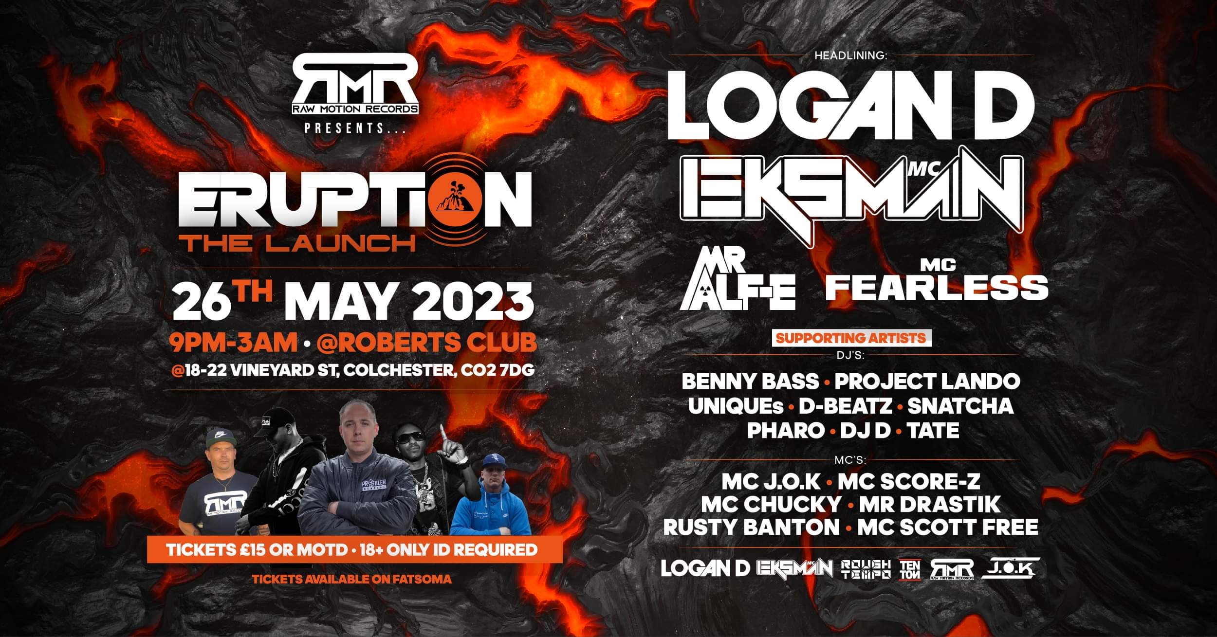 Eruption Logan D Eksman Mc Fearless at Roberts Club, Colchester on 26th ...