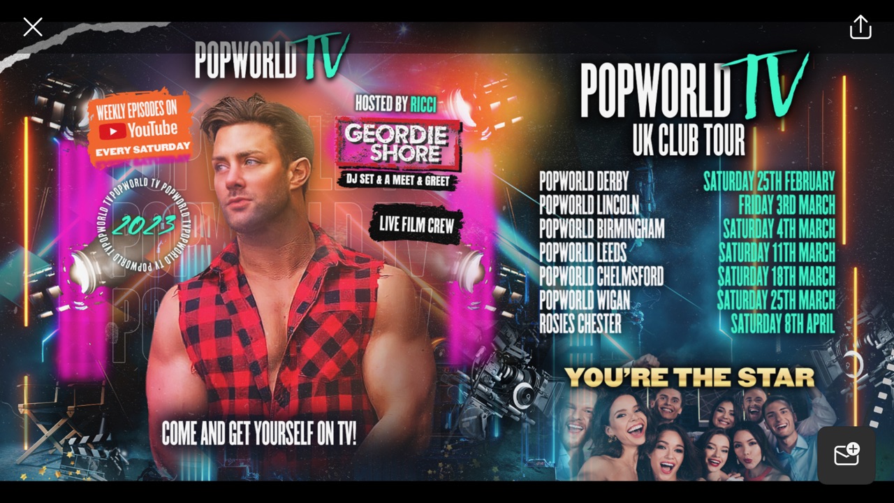Popworld TV with your host Ricci from Geordie Shore at Rosies - Chester ...