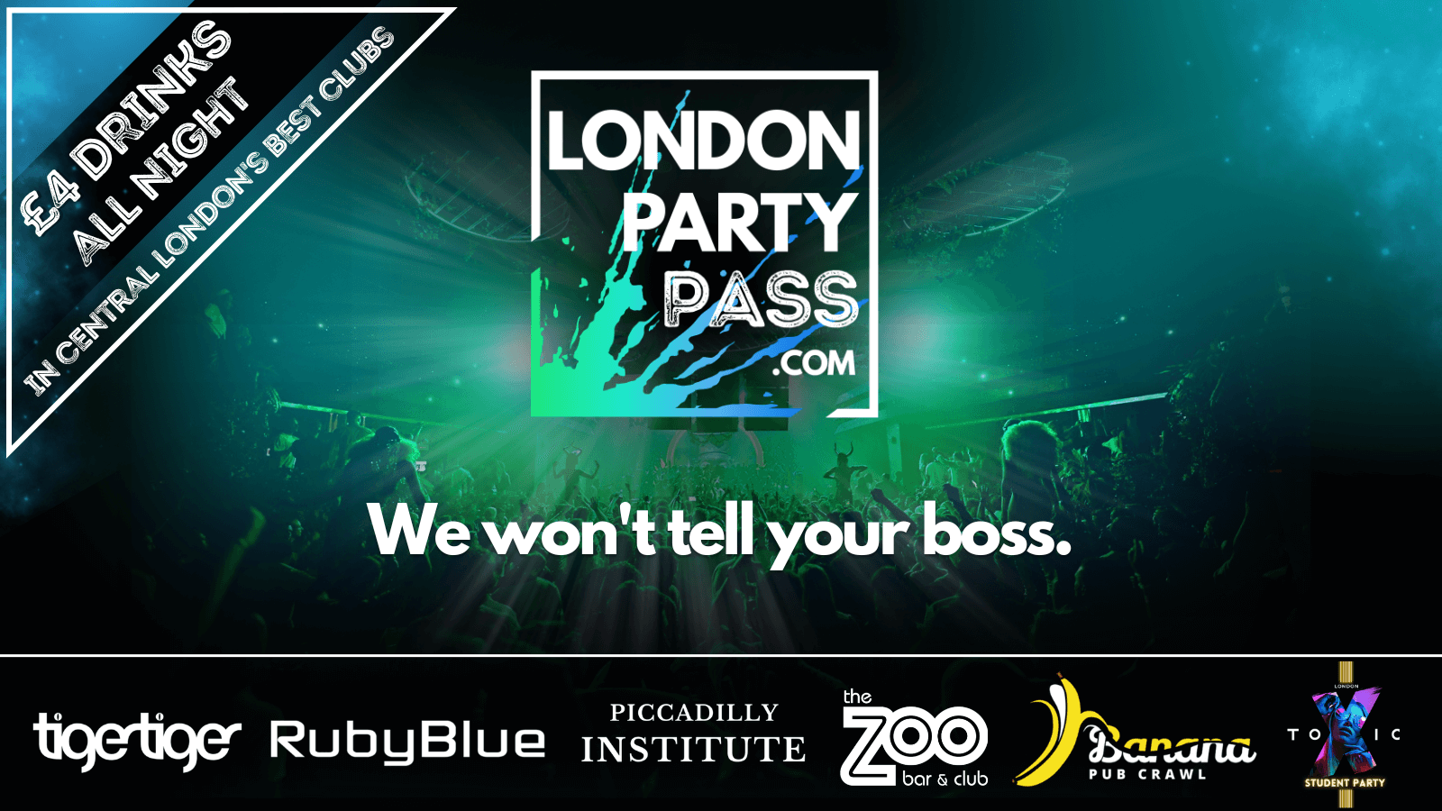 London Party Pass - Ruby Blue - Central London at Ruby Blue - Sports ...