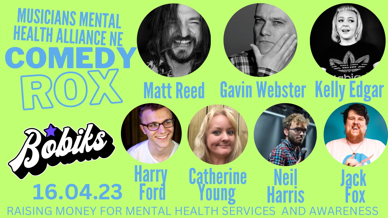 Comedy Rox 2023 at Bobiks, Newcastle upon Tyne on 16th Apr 2023 | Fatsoma