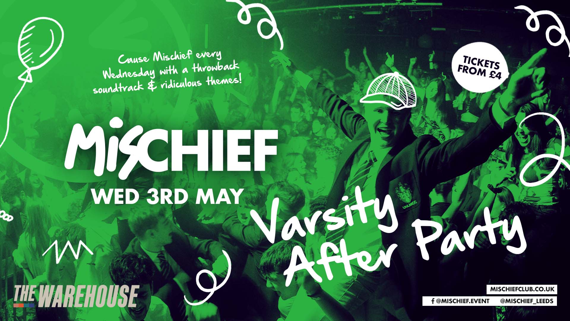 Mischief | Varsity After Party at The Warehouse, Leeds on 3rd May 2023 | Fatsoma