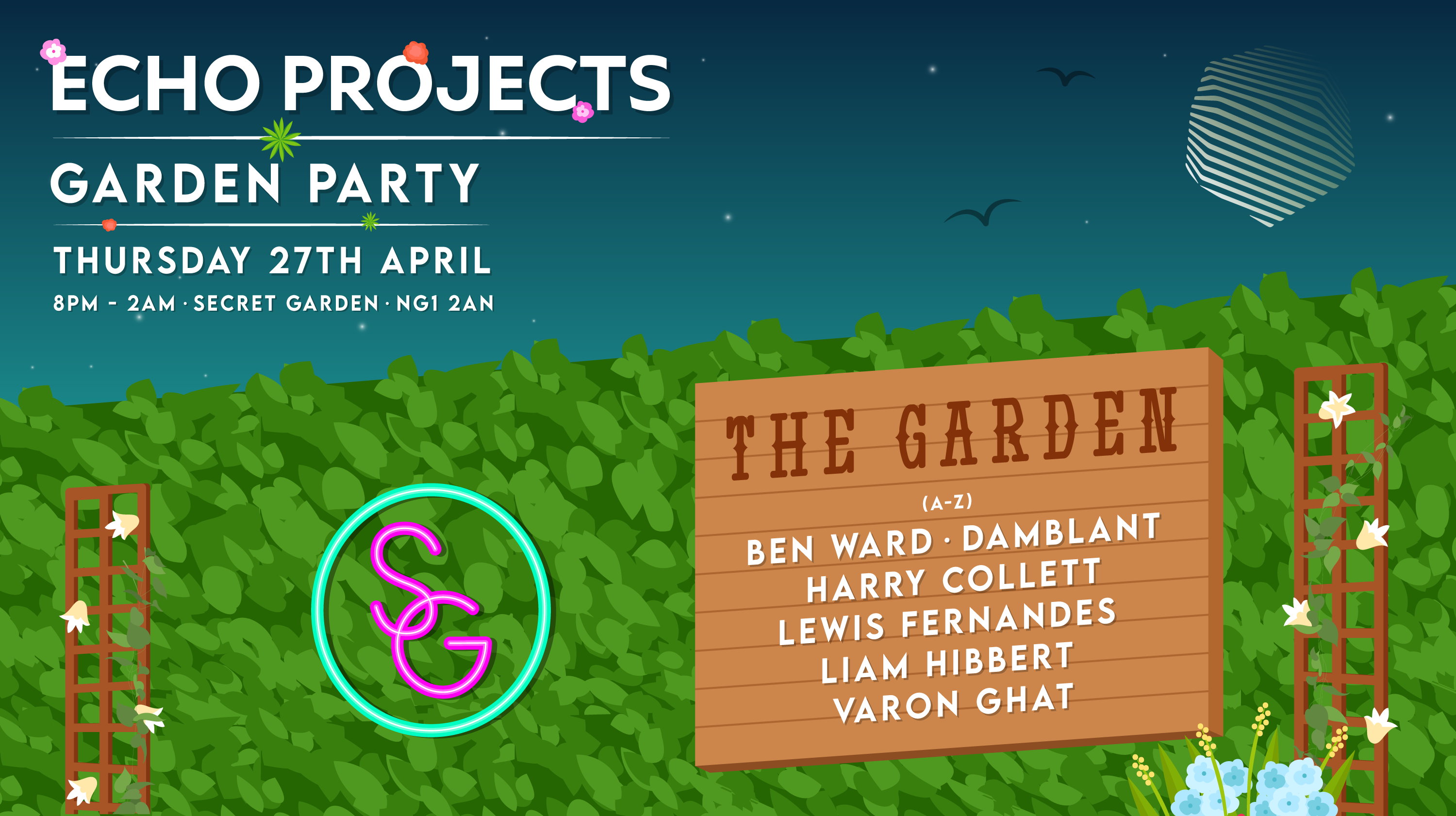 GARDEN PARTY - Echo Projects at Nottingham Secret Garden, Nottingham on ...