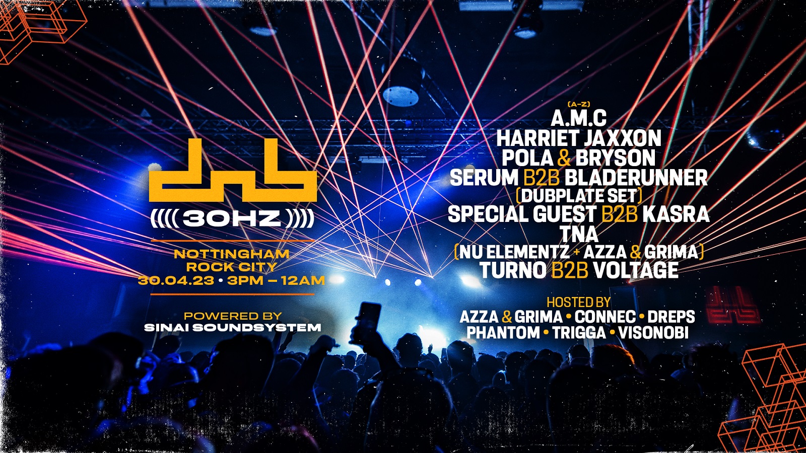 DnB Allstars Nottingham: 30HZ w/ Serum, A.M.C, Turno + more at Rock ...