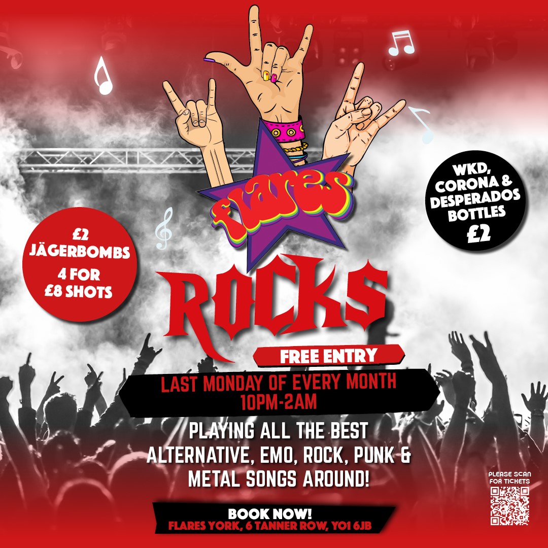 Flares Rocks @ Flares York at Flares - York, York on 26th Jun 2023 ...