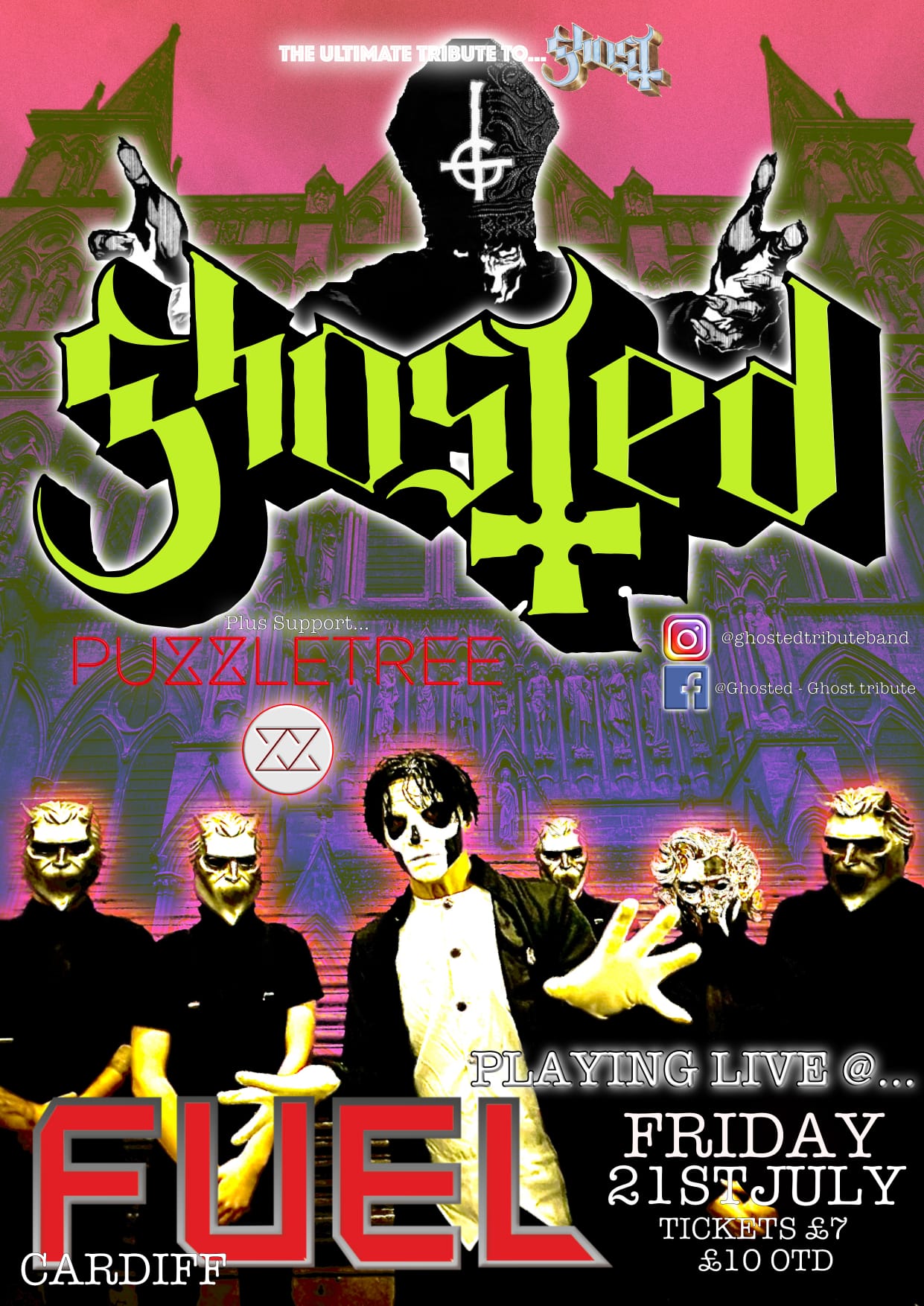 GHOSTED - The Ultimate Tribute to Ghost at Fuel Rock Club, Cardiff on 21st Jul | Fatsoma