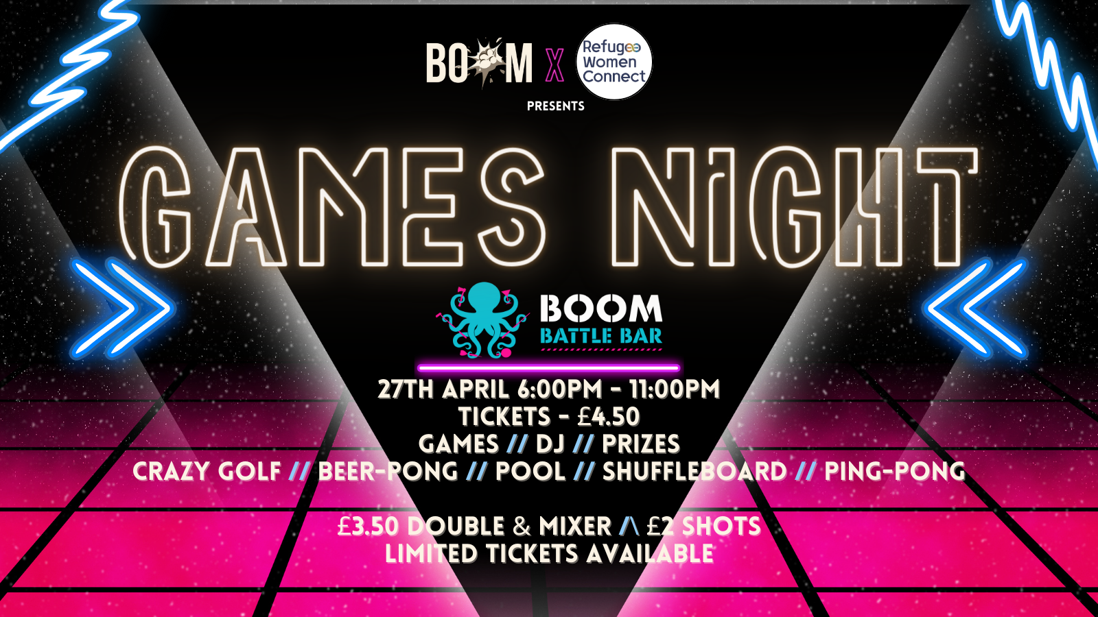 BOOM x RWC Games Night at Boom Battle Bar Liverpool, Liverpool on 27th ...