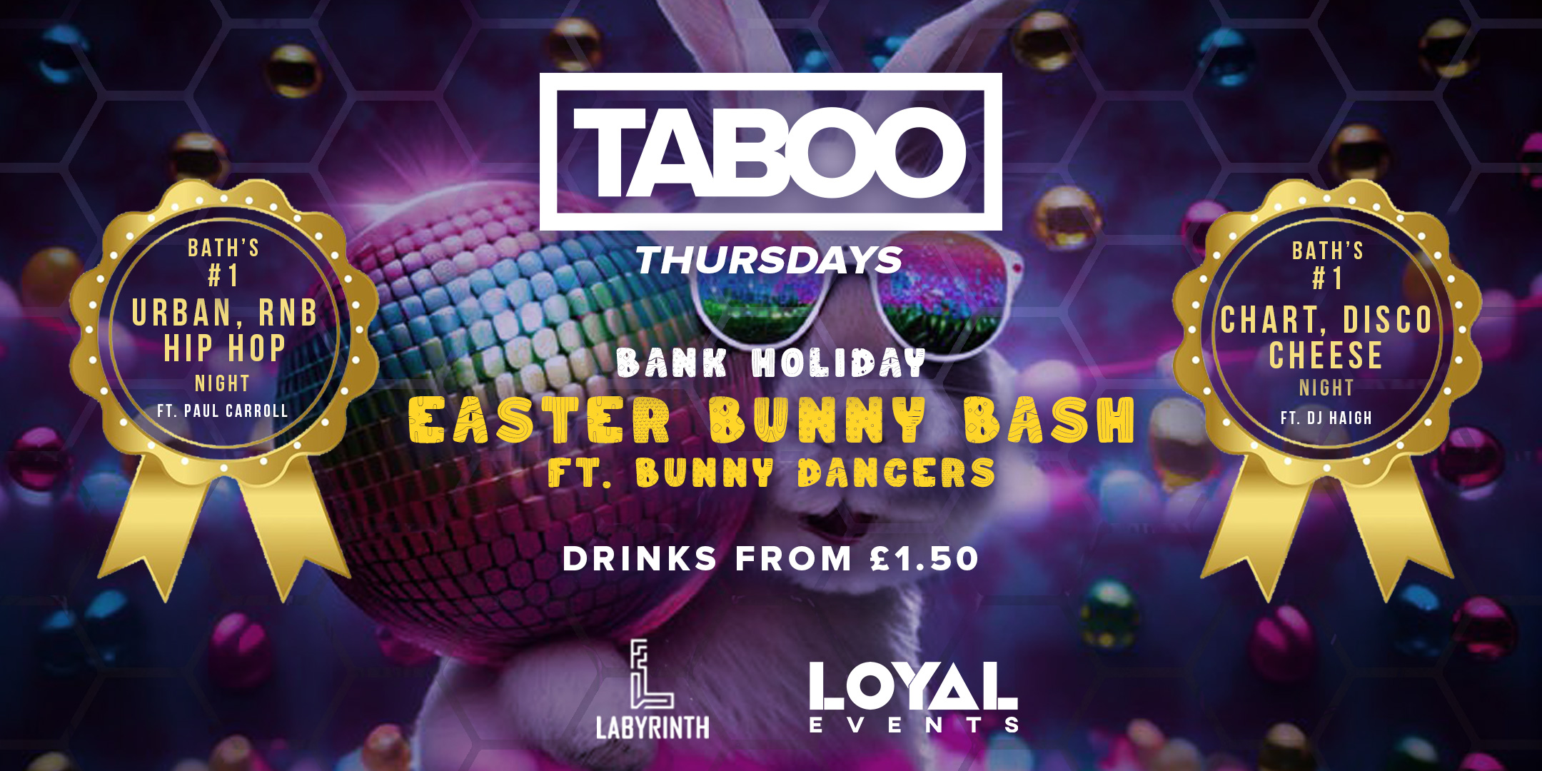 TABOO Easter Thursday - Easter Bunny Bash Ft. Dancing Bunnies - FREE BOMB WITH TICKETS! at ...