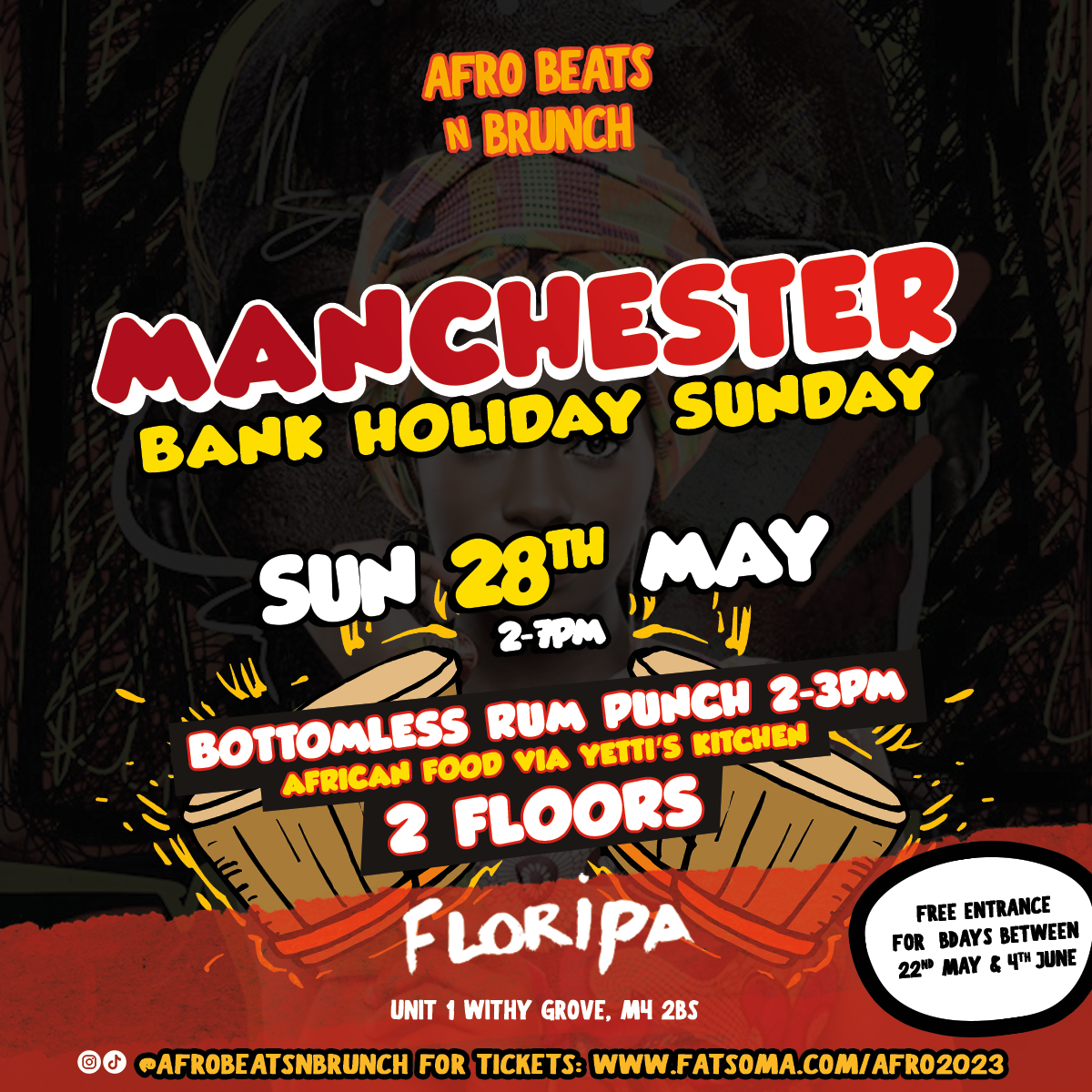 MANCHESTER - Afrobeats N Brunch - BANK HOLIDAY SUNDAY 28th May at ...