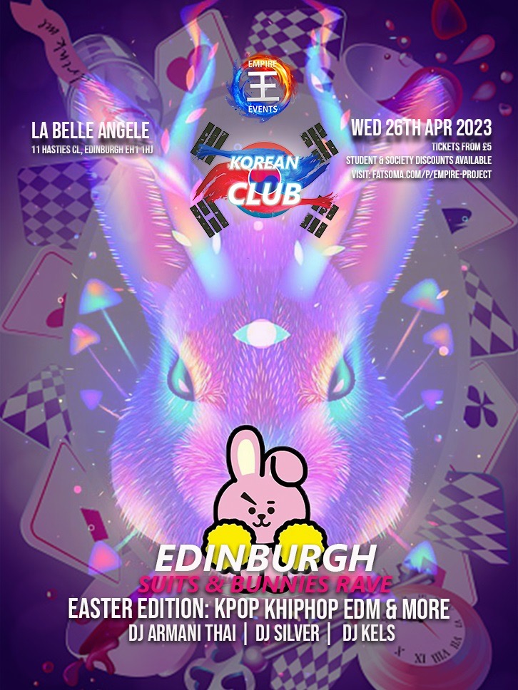KOREAN CLUB EDINBURGH End Of Year Easter Rave: Bunnies & Suits Edition ...