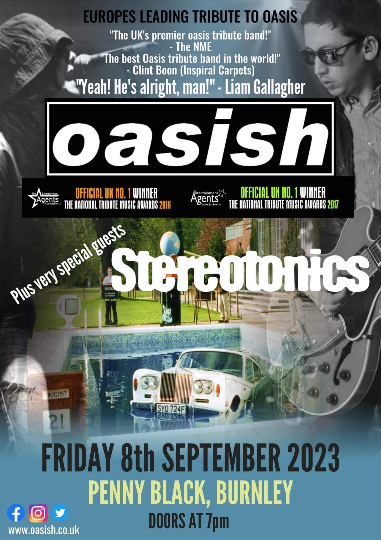 OASISH & STEREOTONICS at Penny black bar, Burnley on 8th Sep 2023 | Fatsoma